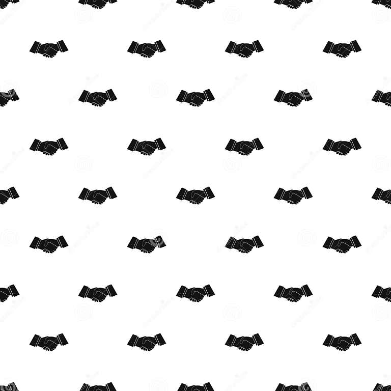 Handshake Pattern, Simple Style Stock Vector - Illustration of hand ...