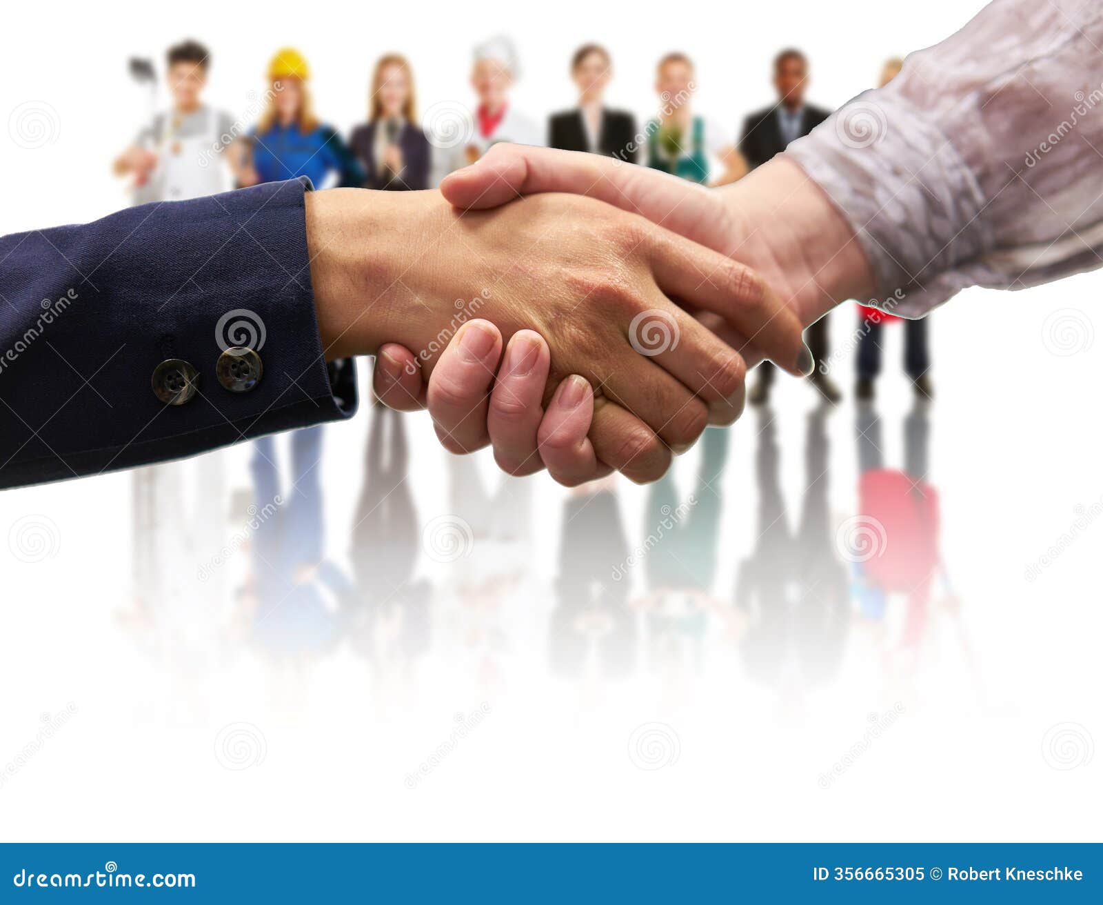 Handshake for People from Different Industries As a Customer Concept ...