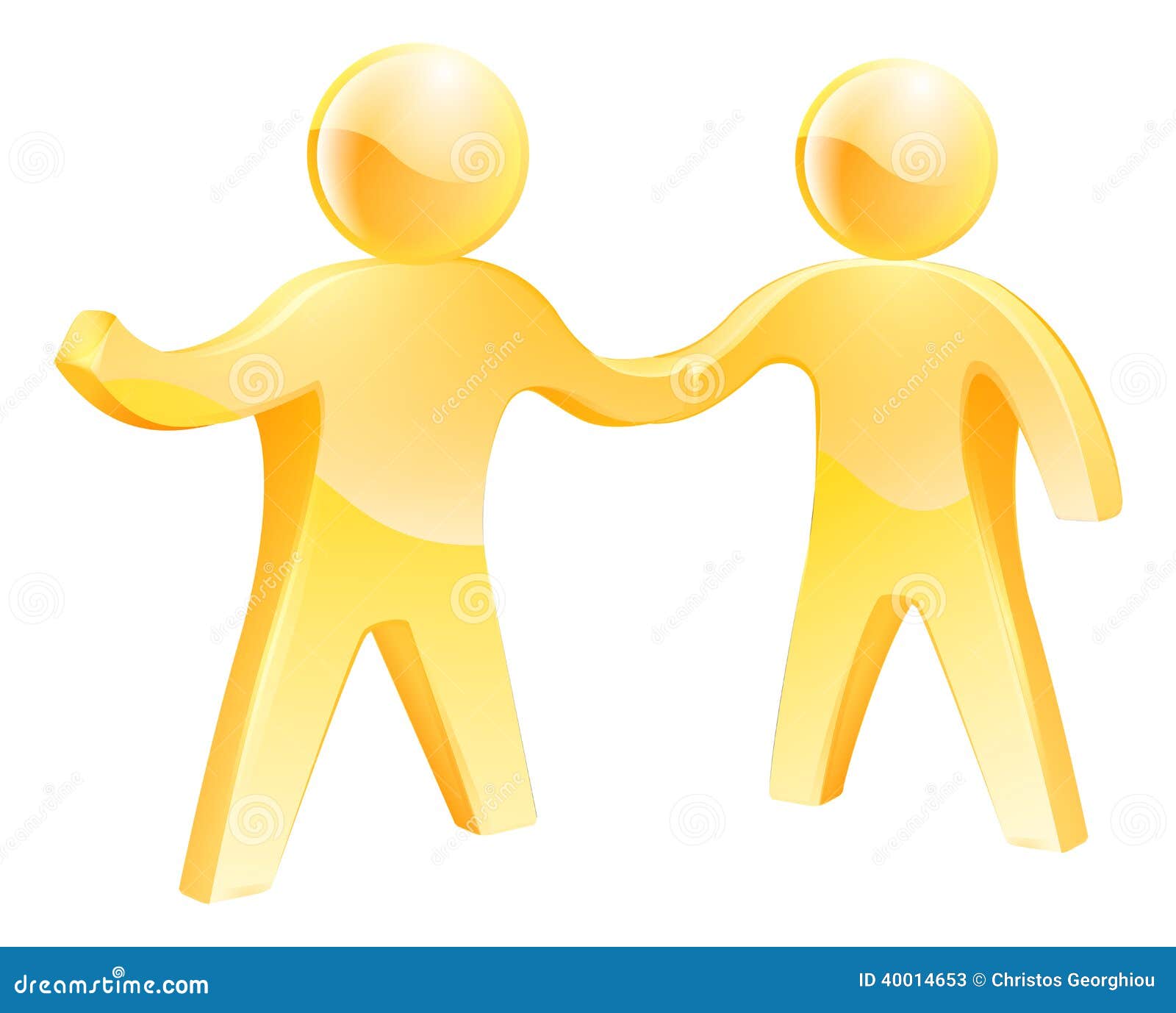 Handshake Two People Shake Hands Outline Drawing On White Background ...