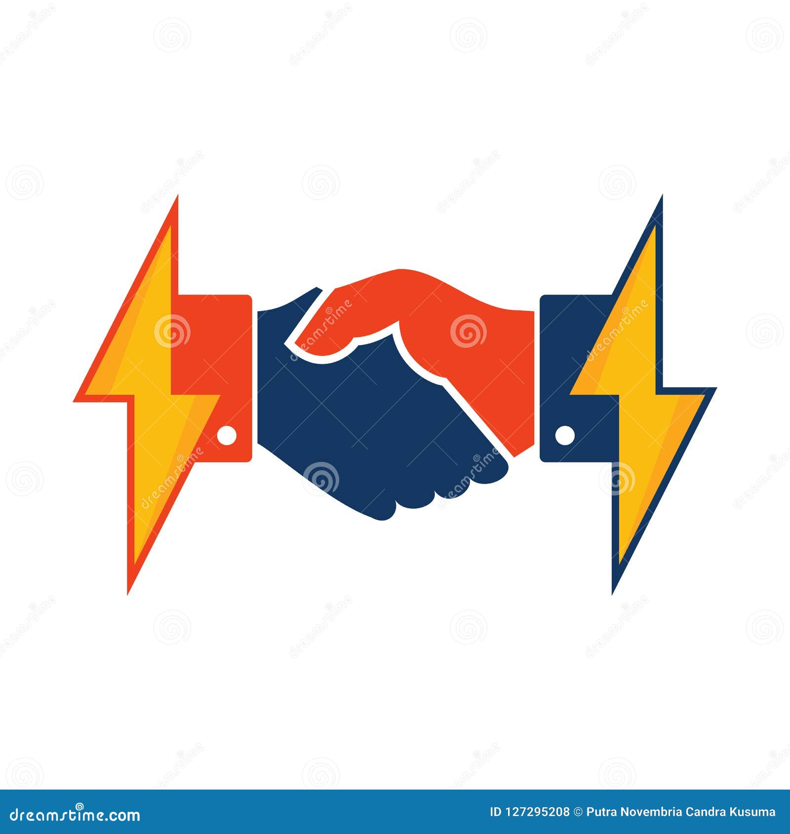 Handshake Power Logo Icon Design Stock Vector - Illustration of ...