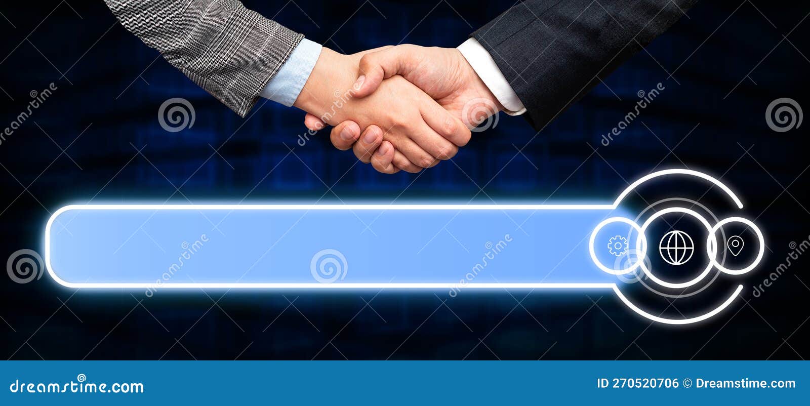 Handshake Presenting Innovative Plan Ideas Symbolizing Successful ...