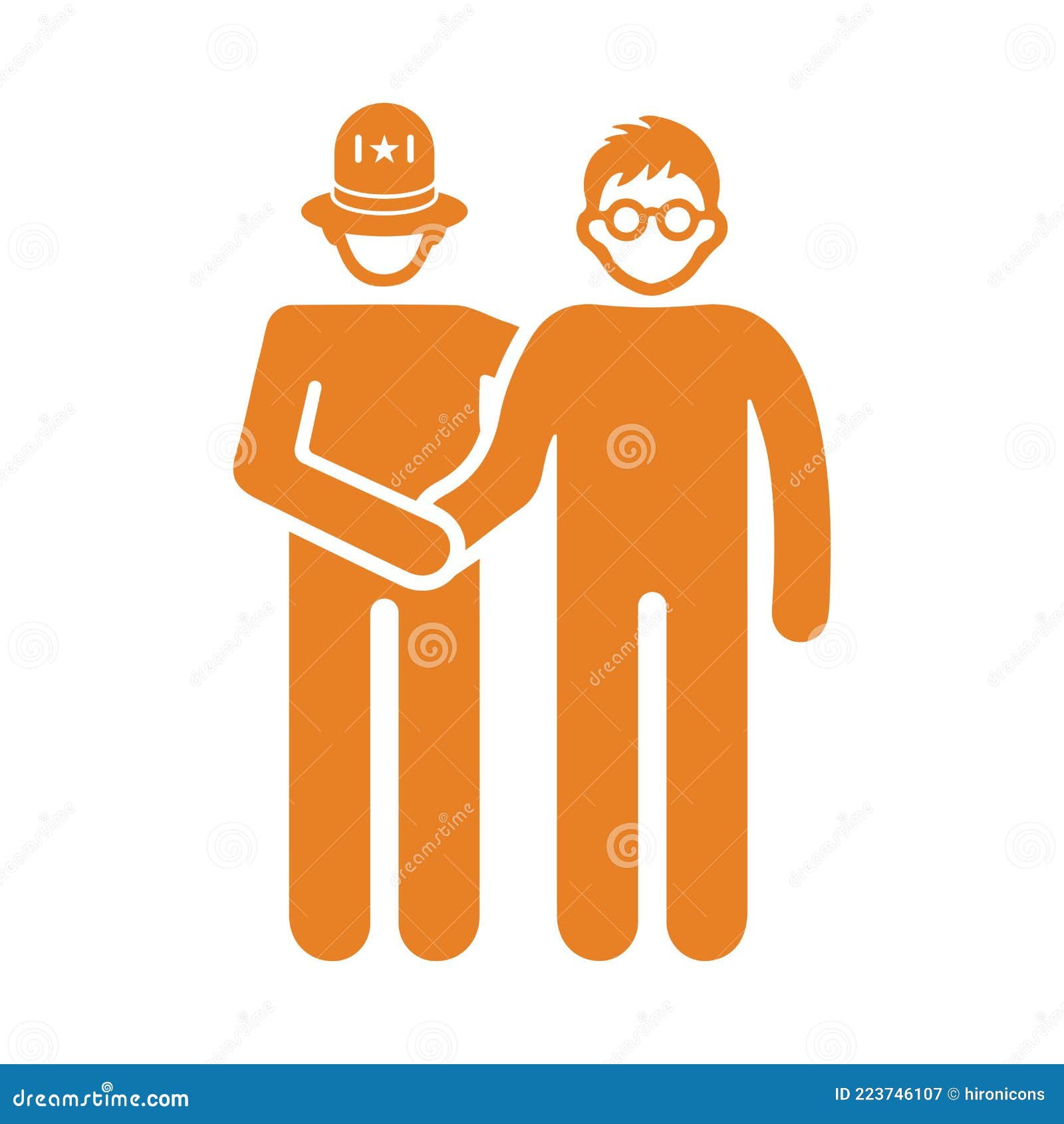 Handshake, Relationship Icon. Orange Color Design Stock Vector ...