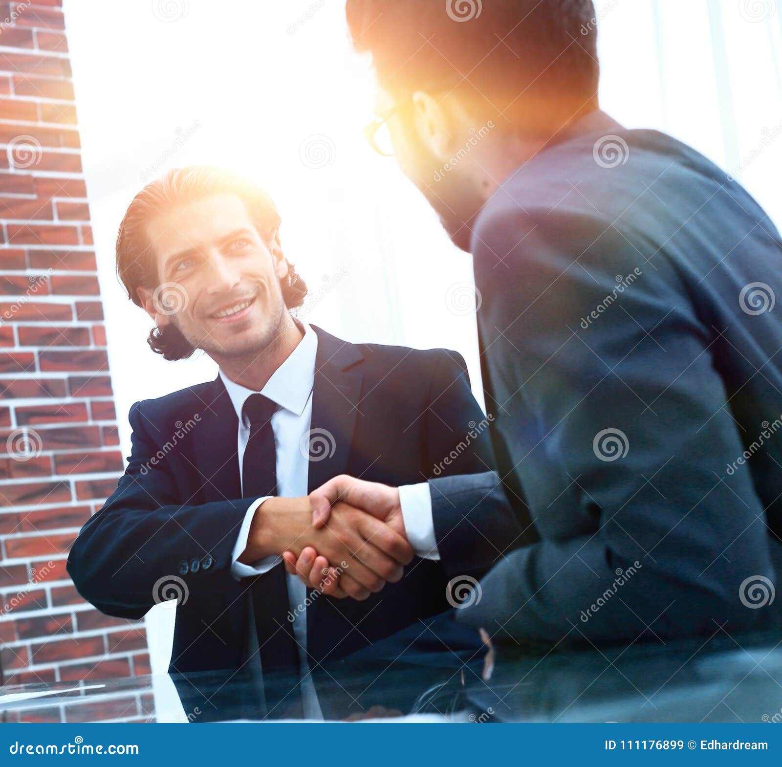 Handshake Reliable Partners in the Office. Stock Image - Image of human ...