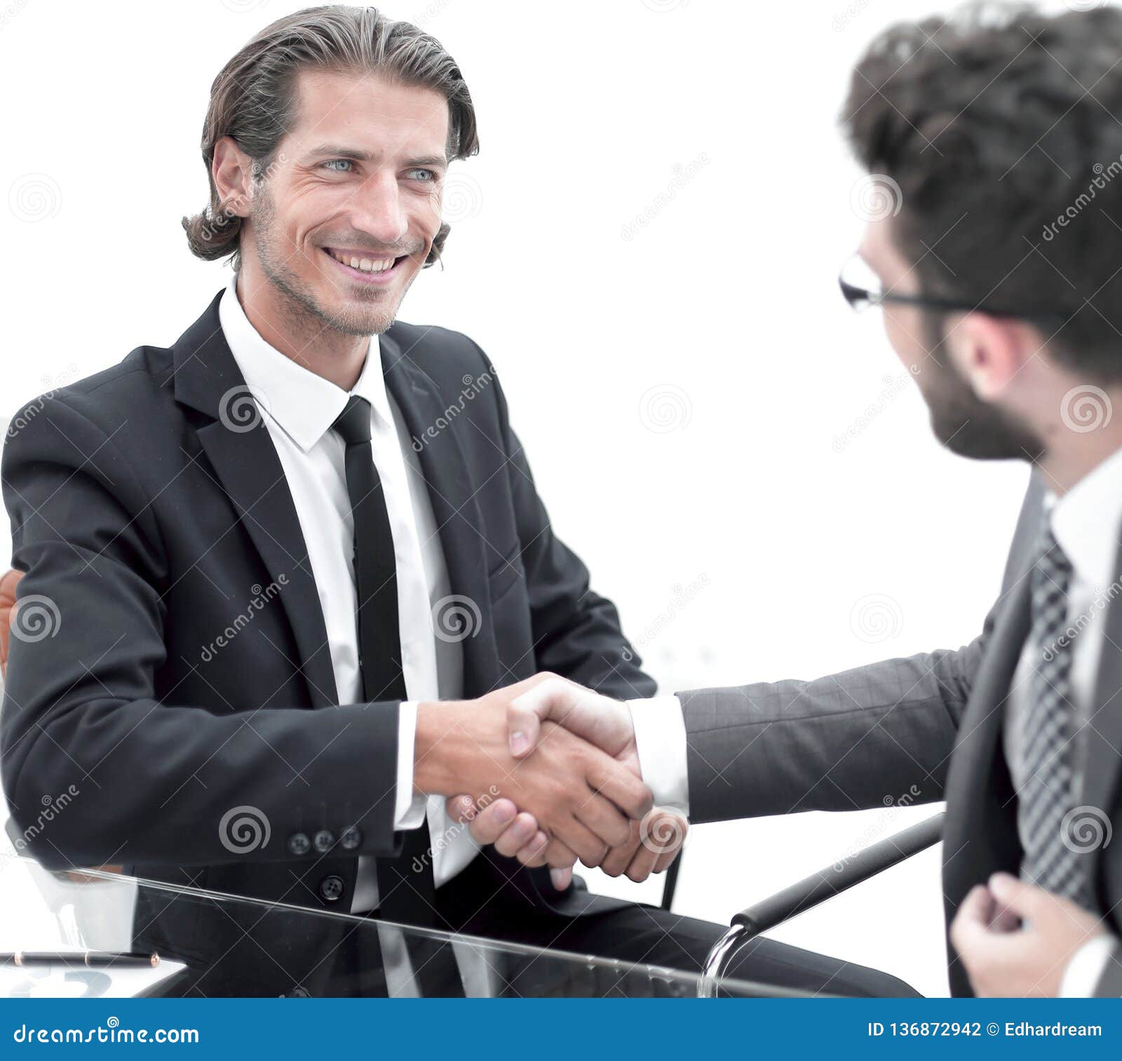 Handshake Reliable Partners in the Office. Stock Photo - Image of ...