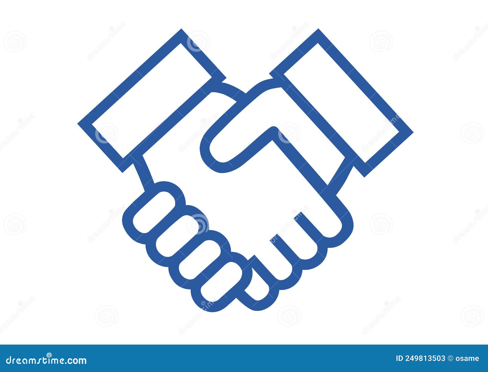 Handshake, U-shaped Logo, Union Concept, Teamwork Symbol Cartoon Vector ...