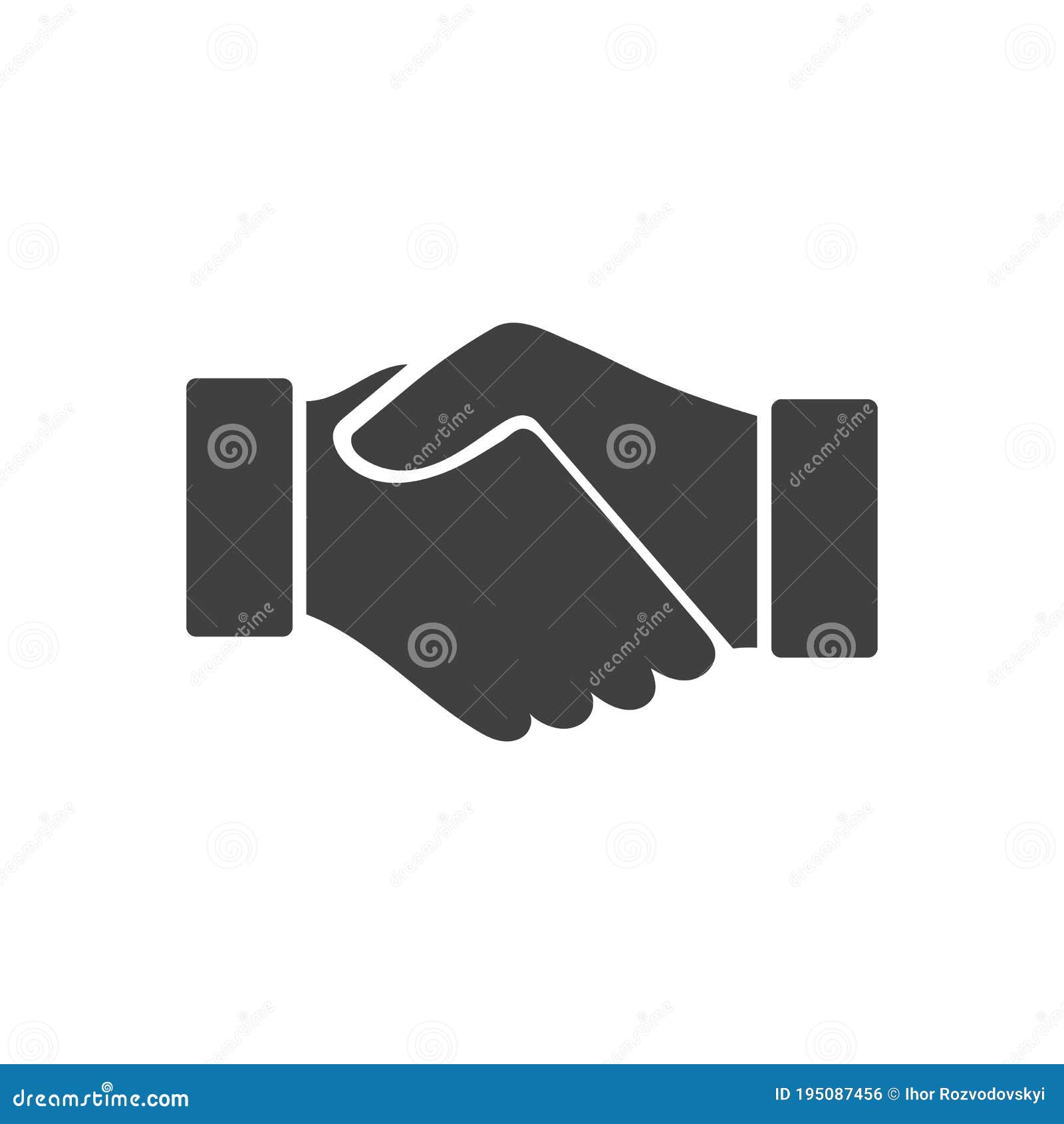 Handshake Sign Icon. Successful Business Symbol. Gray Flat Button with ...