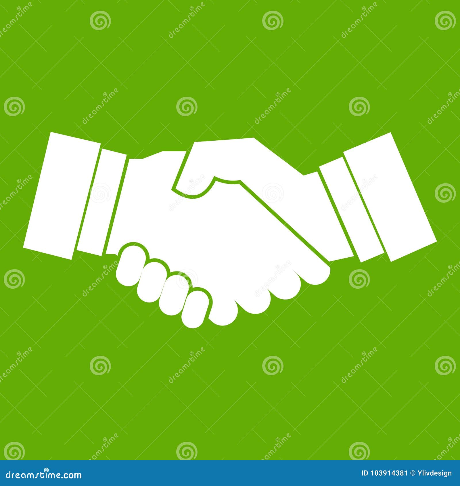 Handshake icon green stock vector. Illustration of partnership - 103914381