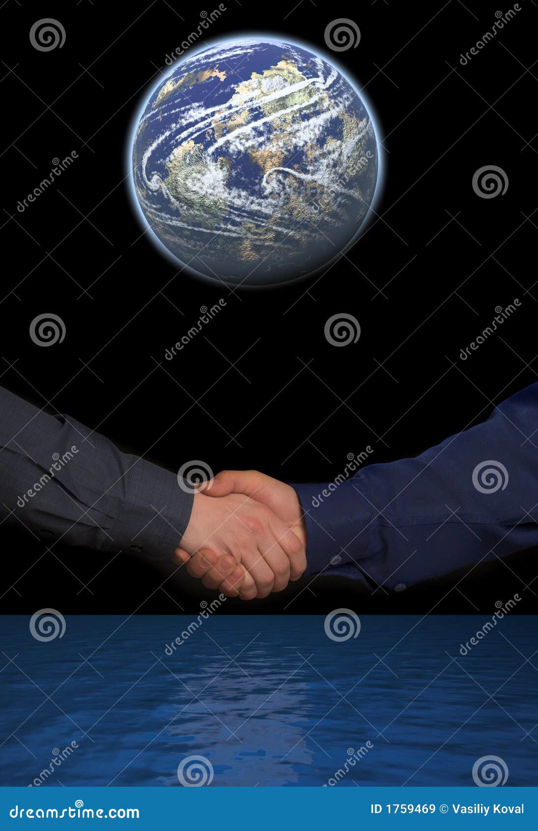 Handshake in space stock image. Image of contract, greeting - 1759469