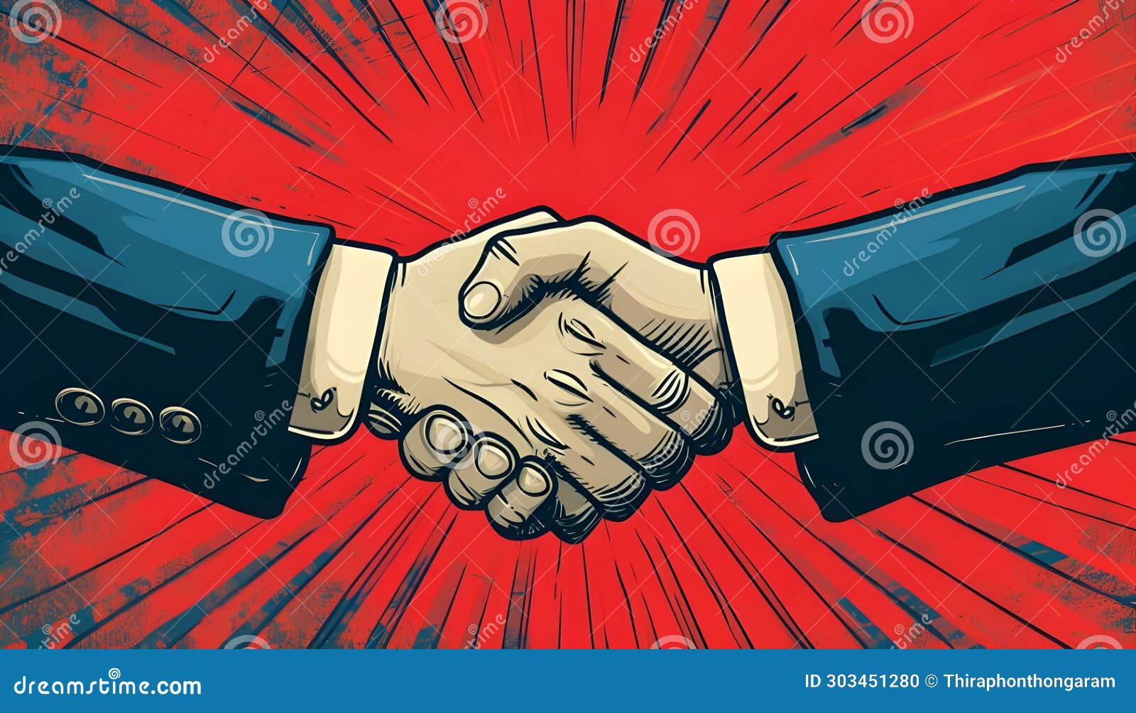 Congratulations Handshake Vector Illustration | CartoonDealer.com #6982814