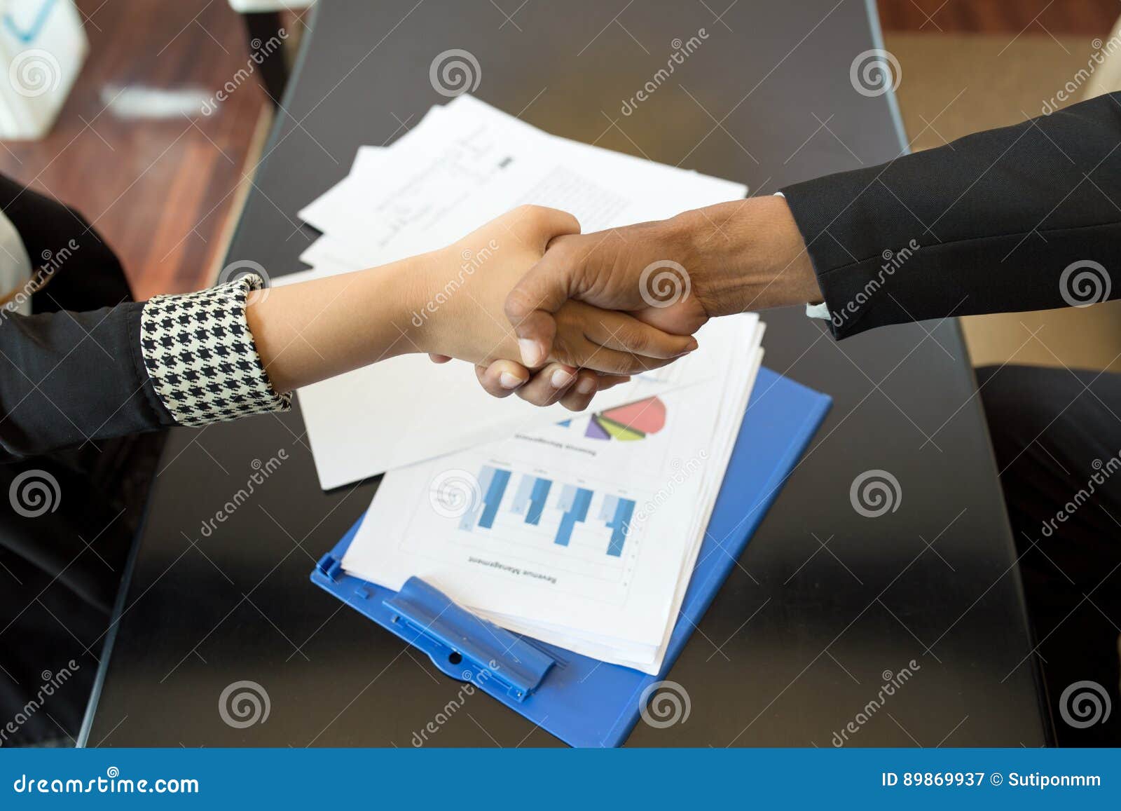 Handshake for Successful Business Graph Chart Stock Image - Image of ...
