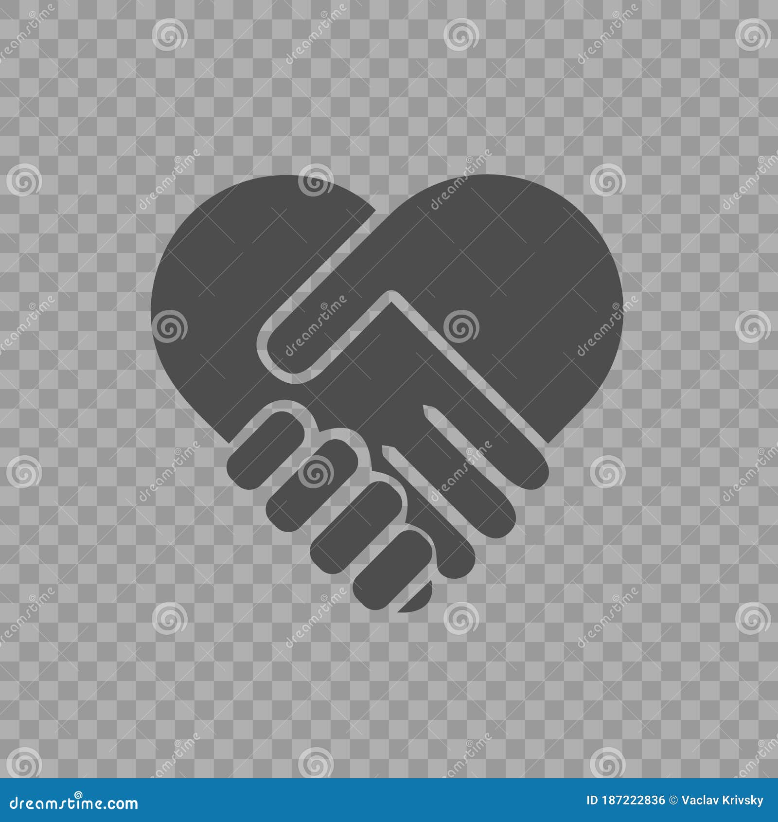 Handshake Symbol Forming a Heart Vector Icon Eps 10. Hands Shaking ...