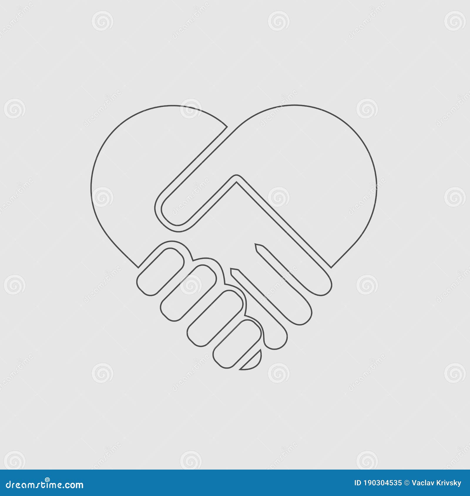 Handshake Symbol Forming a Heart Vector Icon Eps 10. Hands Shaking ...