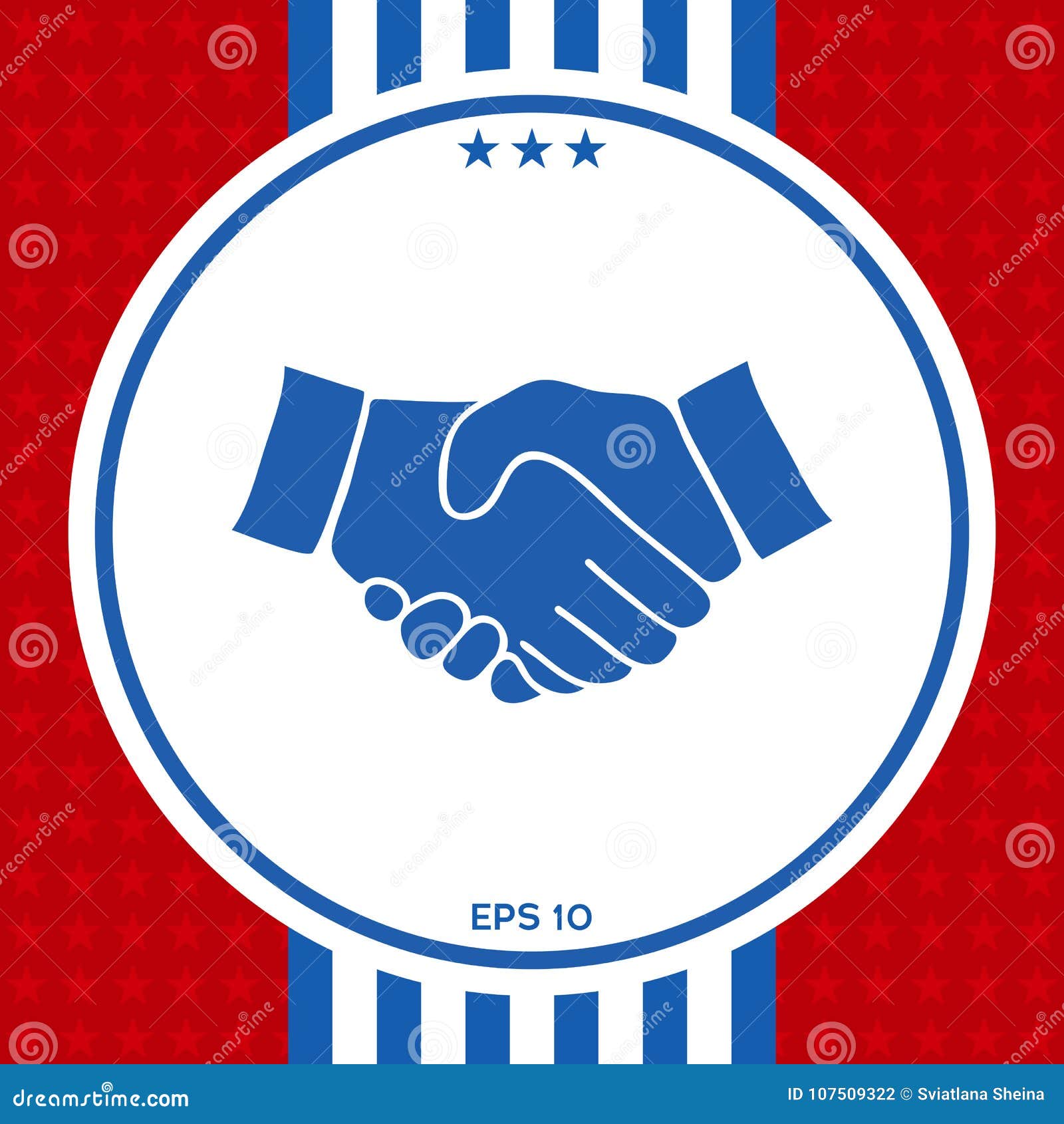 Handshake symbol icon stock vector. Illustration of loyalty - 107509322