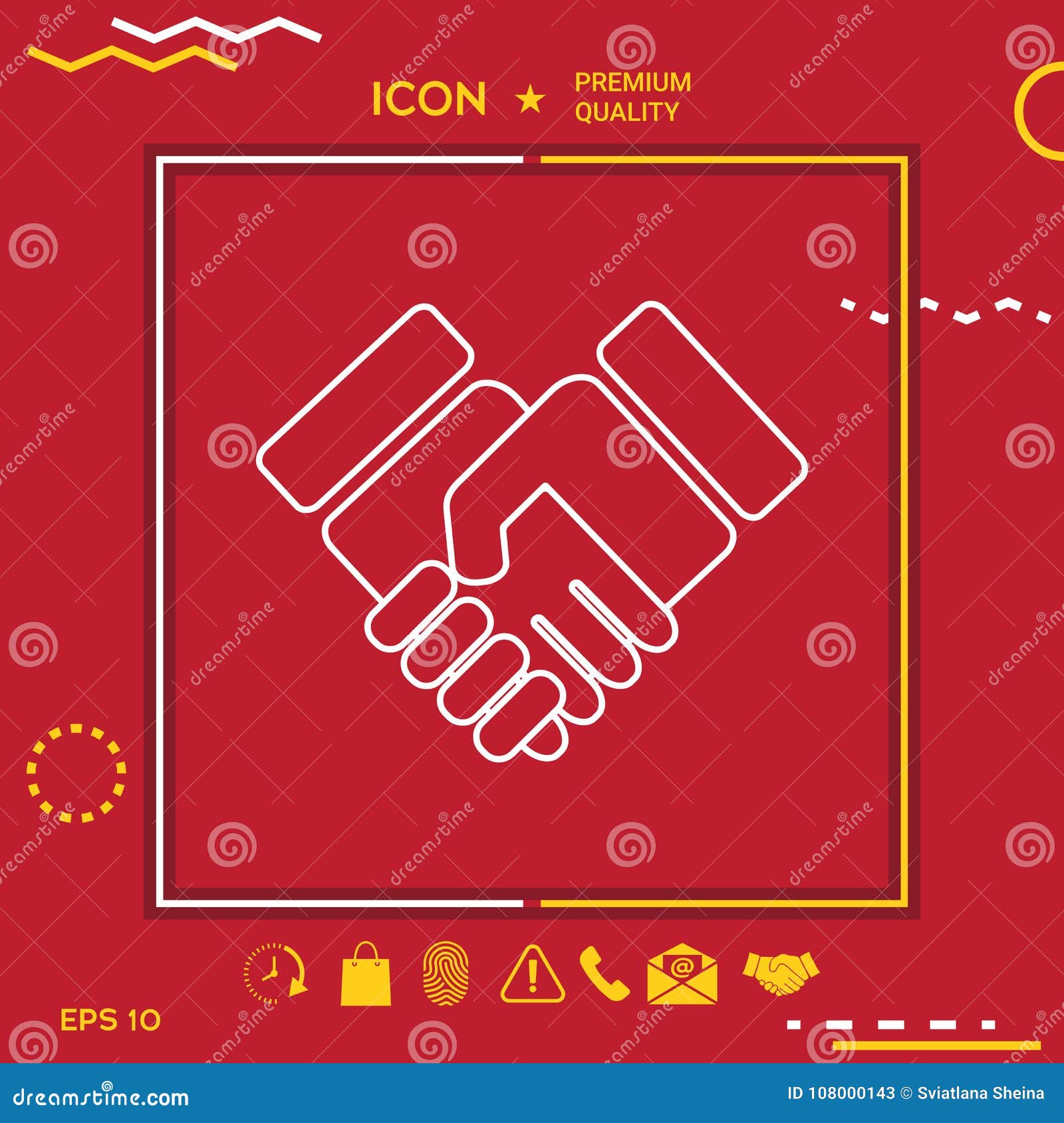 Handshake symbol icon stock vector. Illustration of people - 108000143