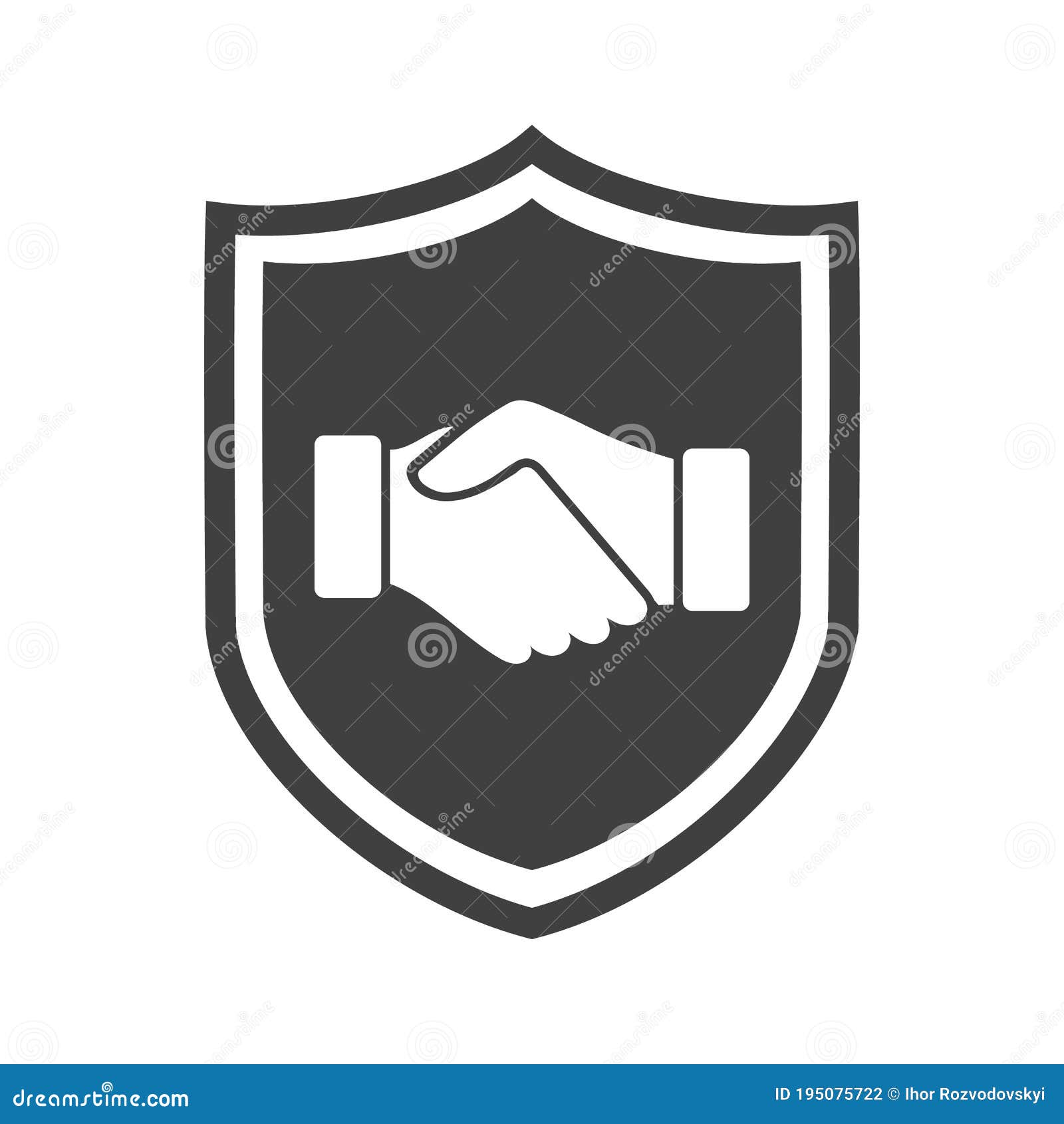 Handshake Symbol on White Background. Vector Stock Vector ...