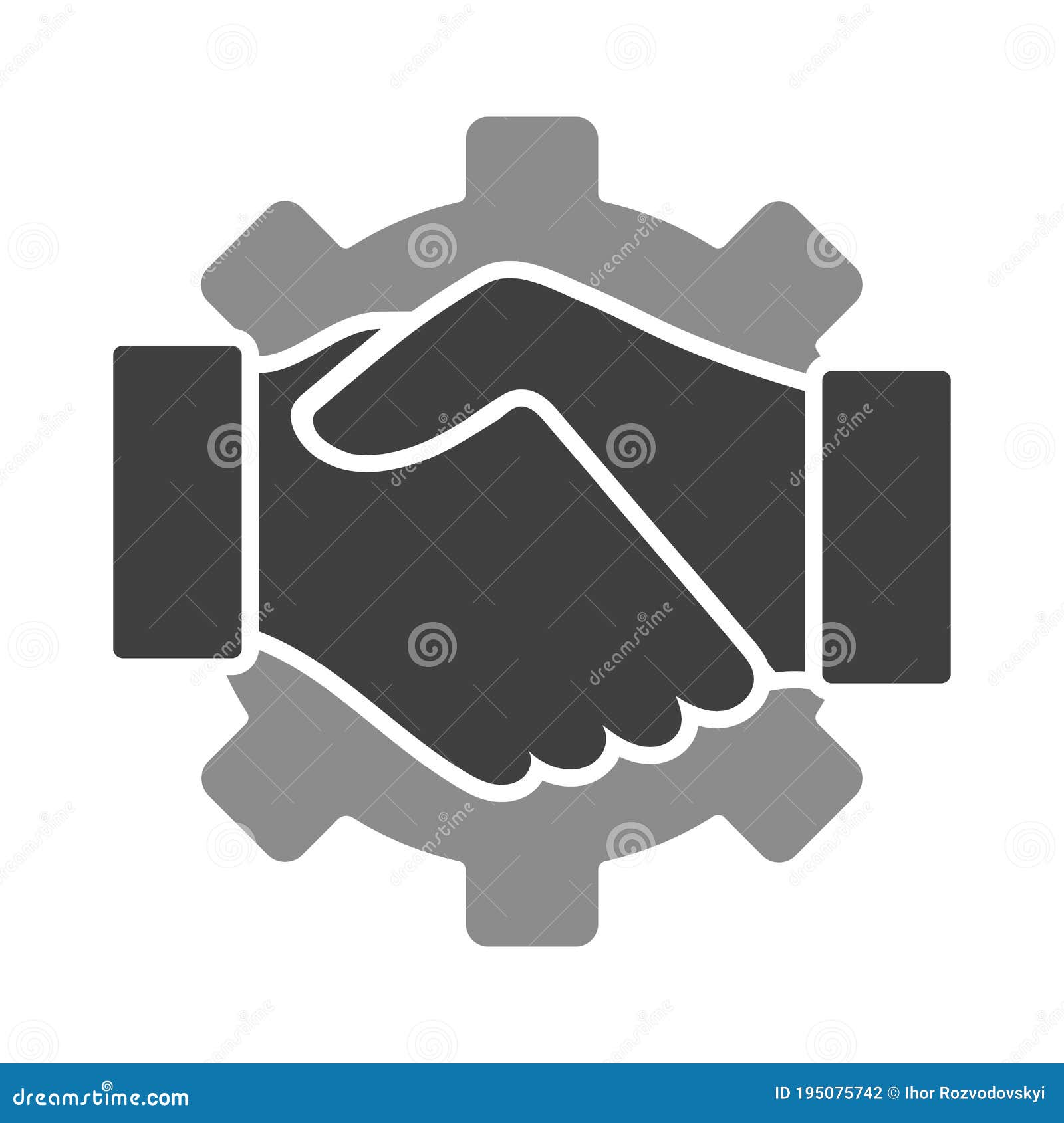 Handshake Symbol on White Background. Vector Stock Vector ...