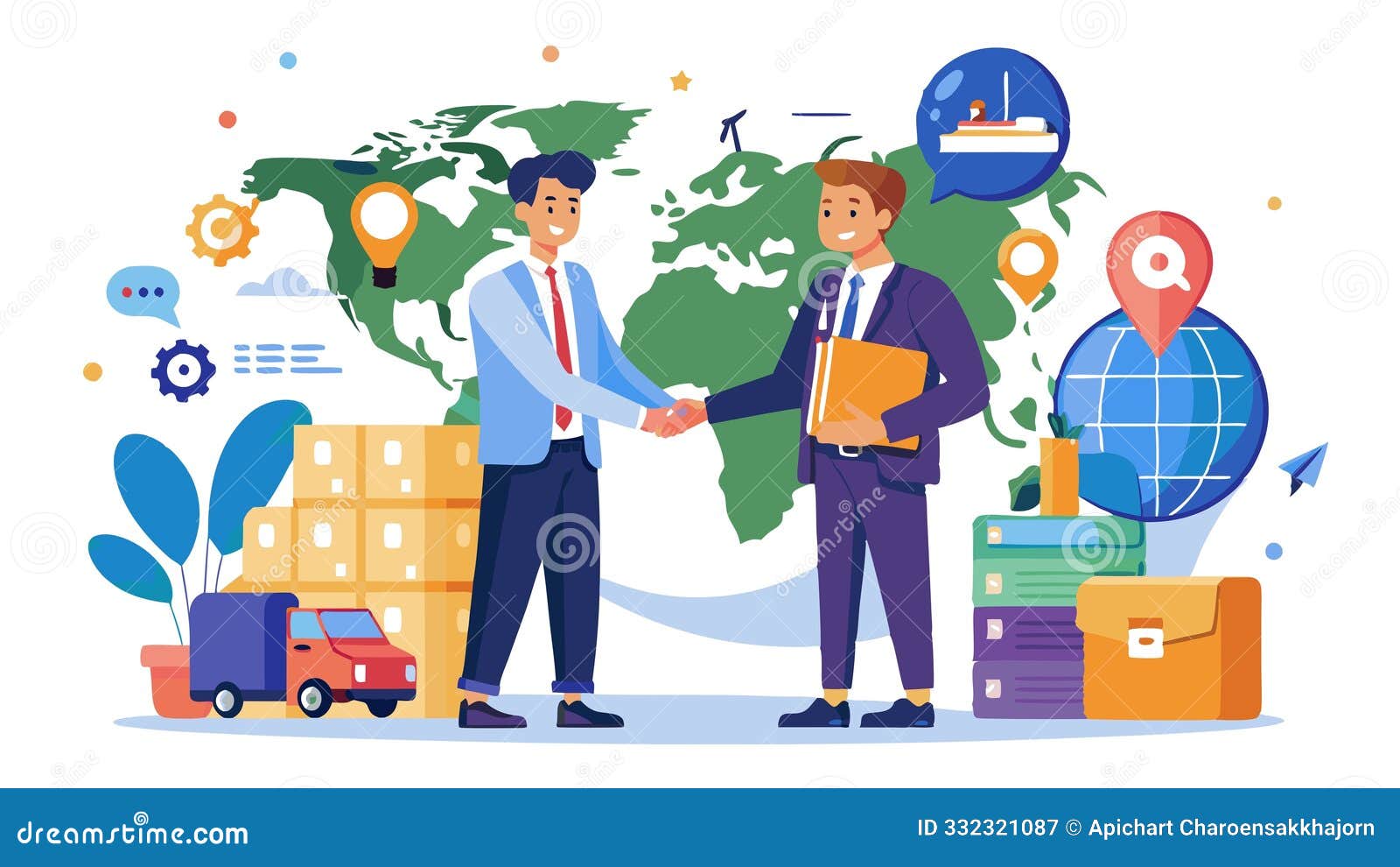 A Handshake Symbolizes the Partnership Formed To Create a More ...