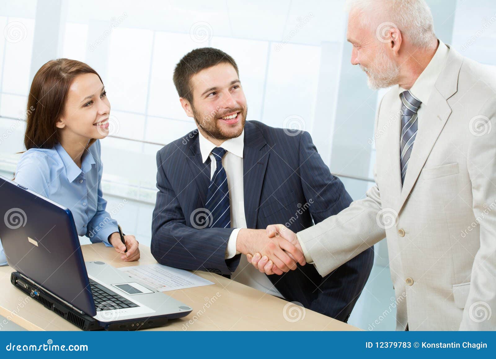 Handshake and teamwork stock image. Image of business - 12379783