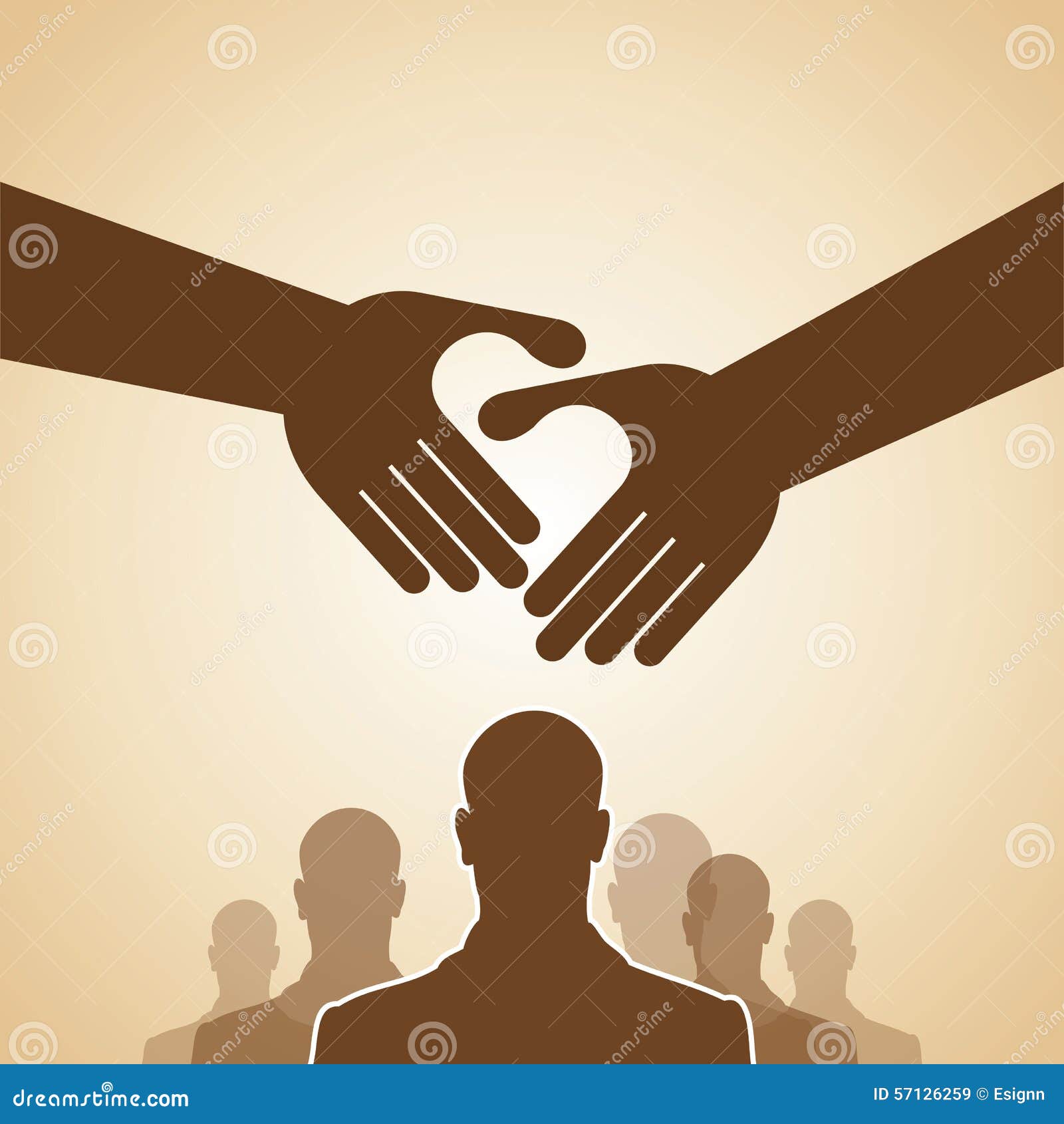Handshake, Teamwork Hands Logo. Vector Illustration. Stock Vector ...