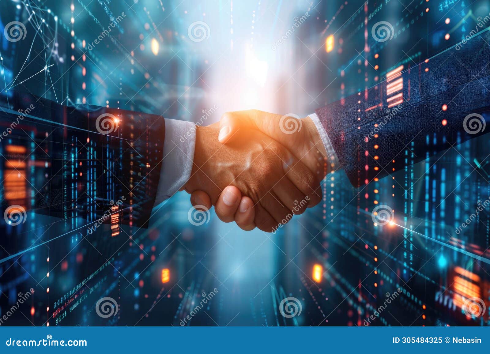 A Handshake in a Tech-rich Environment between Business Partners and ...