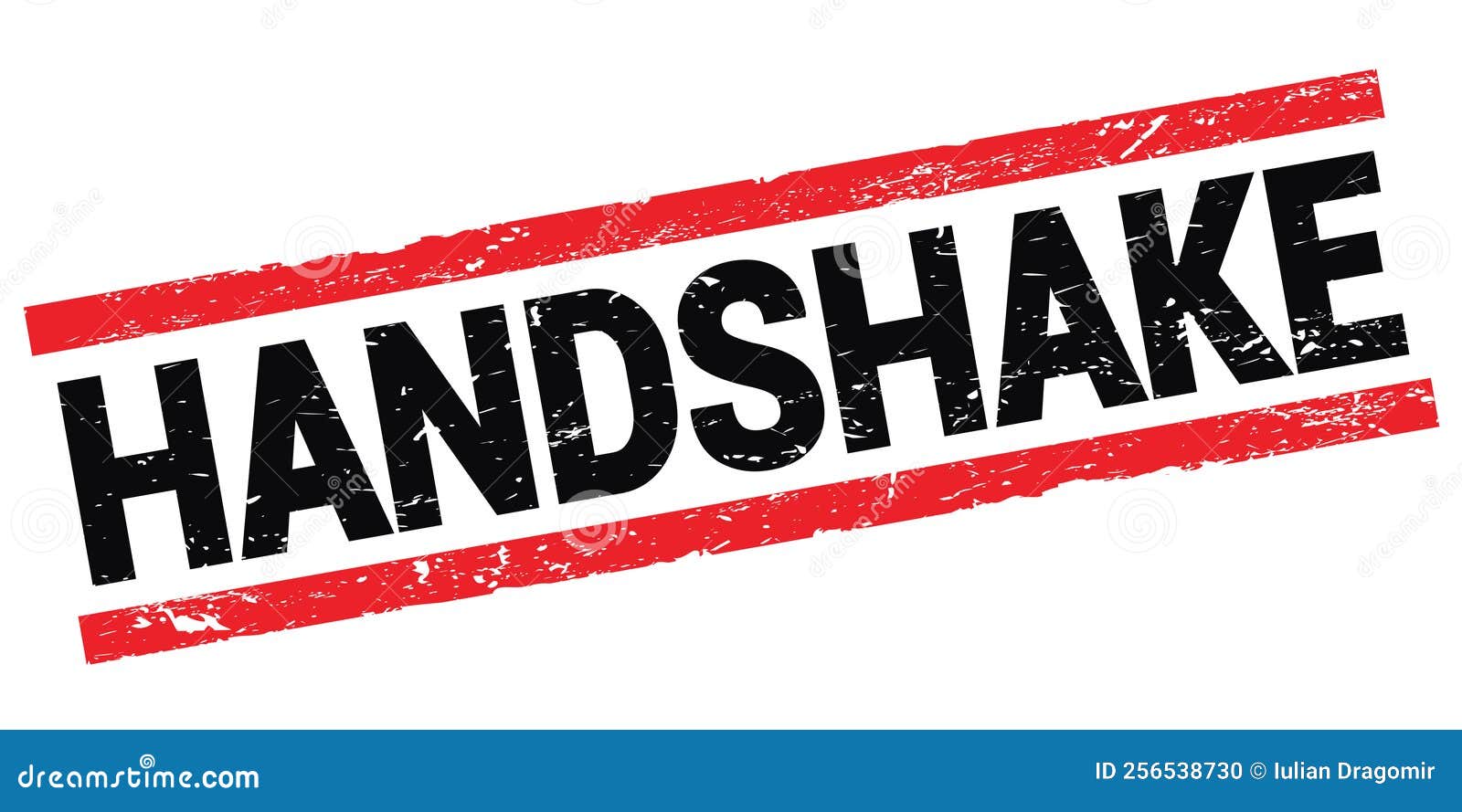 HANDSHAKE Text on Black-red Rectangle Stamp Sign Stock Illustration ...