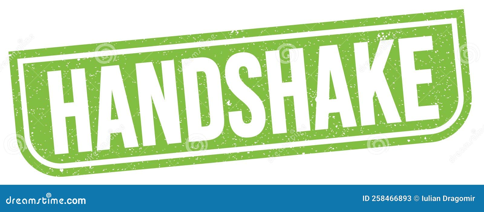 HANDSHAKE Text Written on Green Stamp Sign Stock Illustration ...