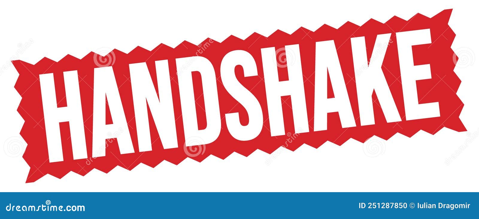 HANDSHAKE Text Written on Red Stamp Sign Stock Illustration ...