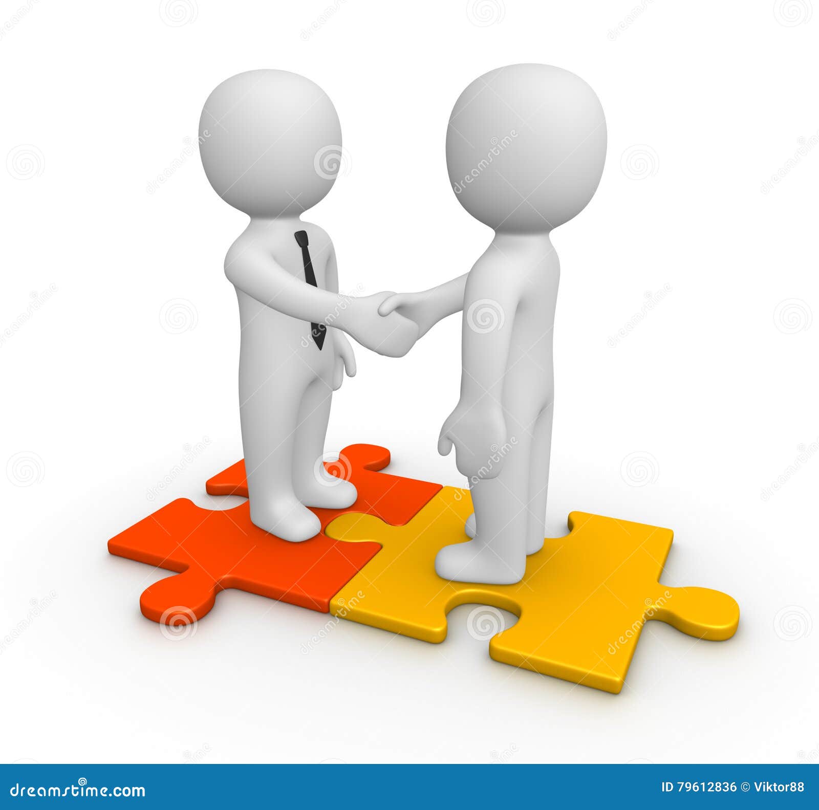 Handshake On Puzzle Pieces Royalty-Free Stock Photography ...