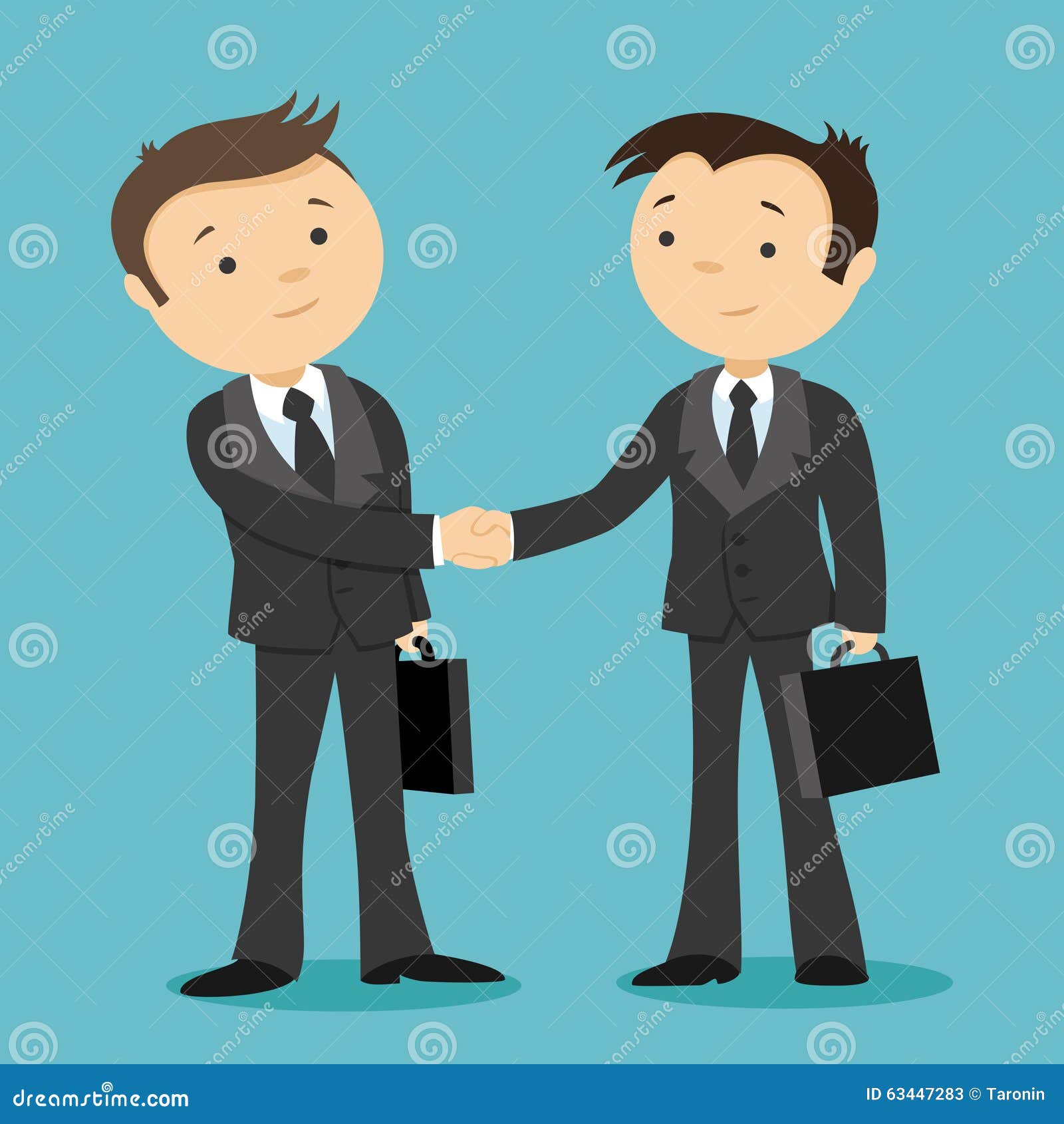 Handshake between Two Businessmen. Stock Vector - Illustration of ...
