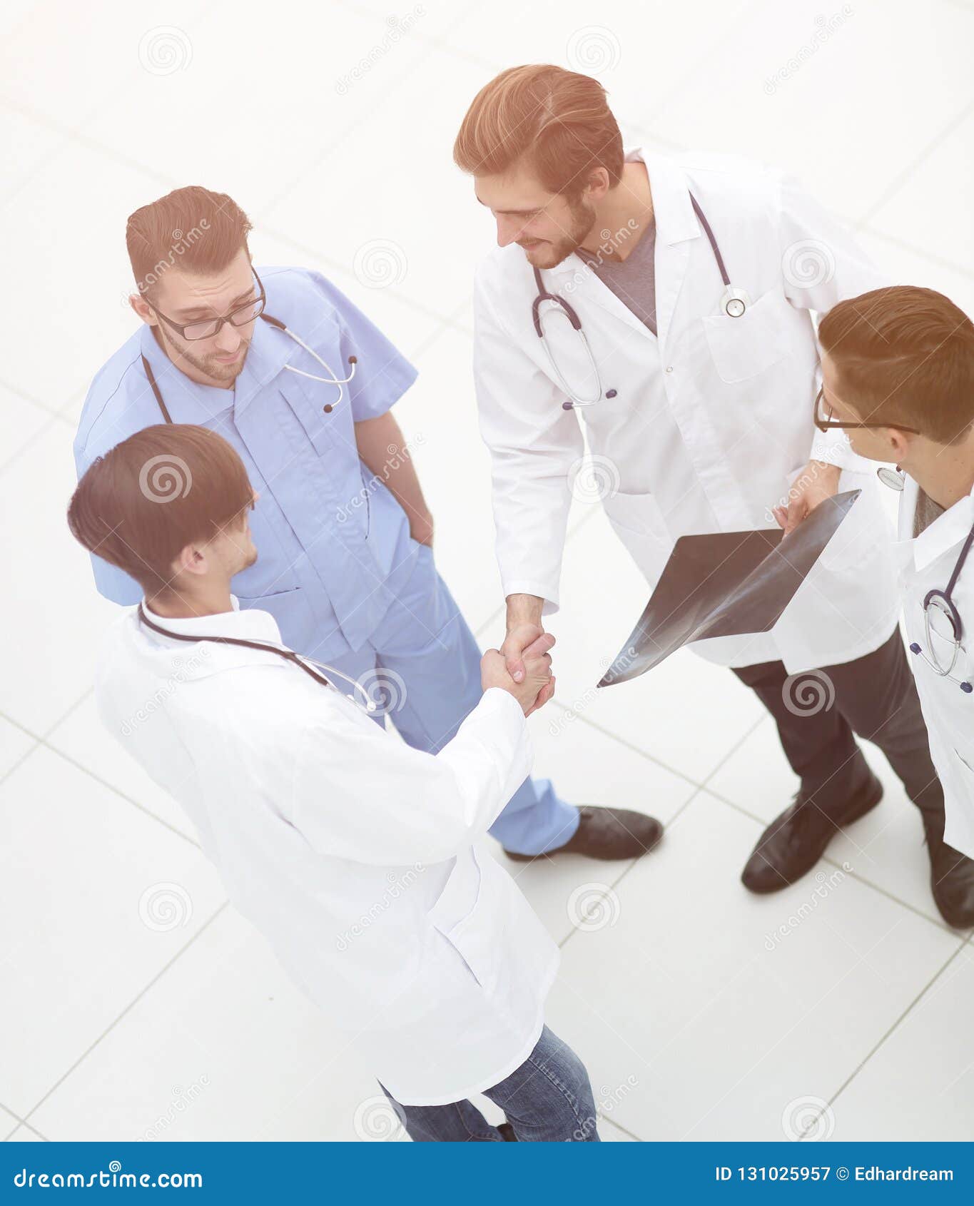 Handshake Two Doctors at the Meeting. Stock Image - Image of handshake ...