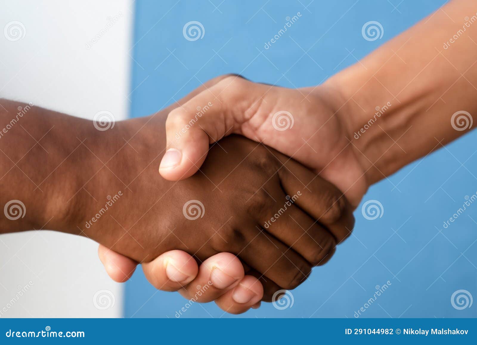 Handshake of Two Hands Close-up. Stock Illustration - Illustration of ...