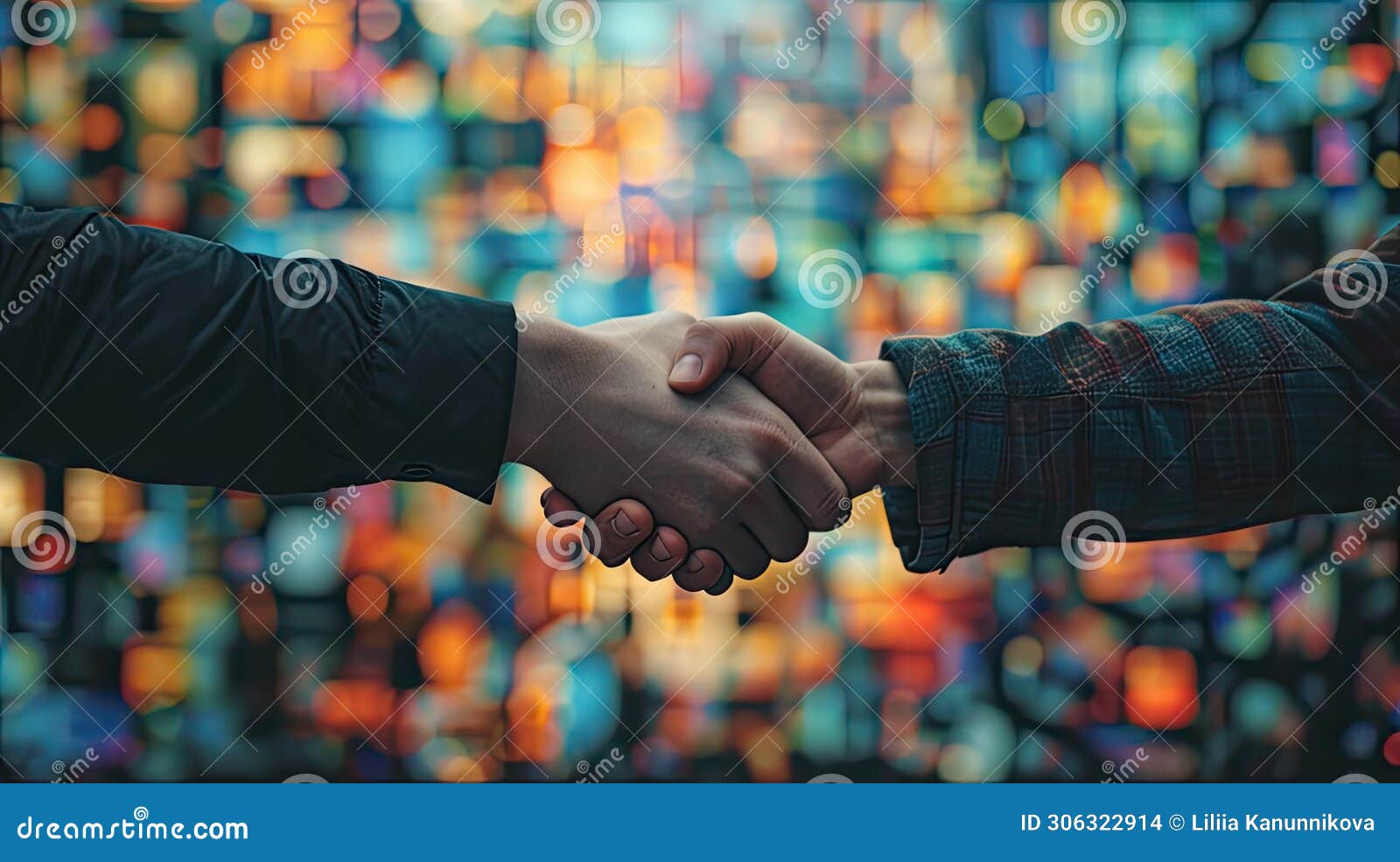 A Handshake between Two Individuals, Embodying the Shift from Virtual ...