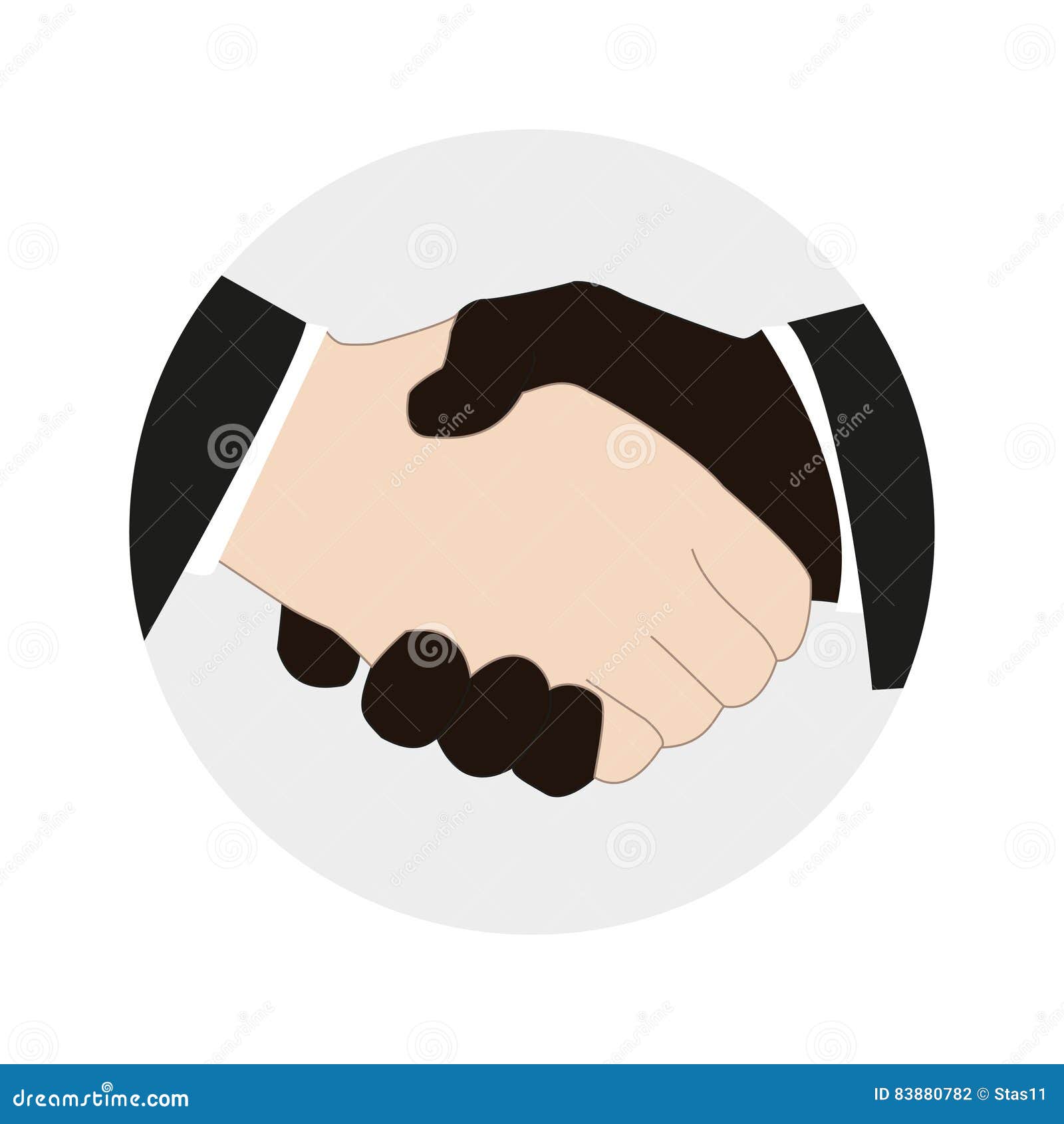 Handshake of Two Men. Vector Illustration Stock Vector - Illustration ...