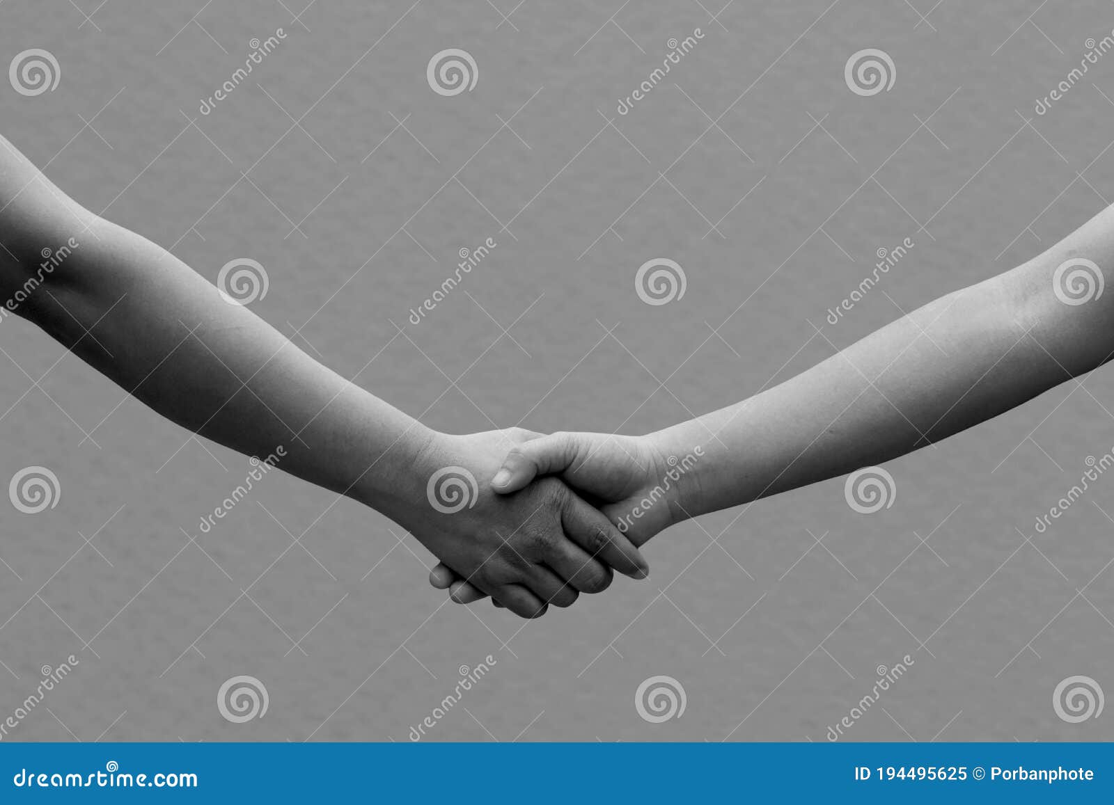 Handshake between the Two Partners. Black and White Image Stock Image ...