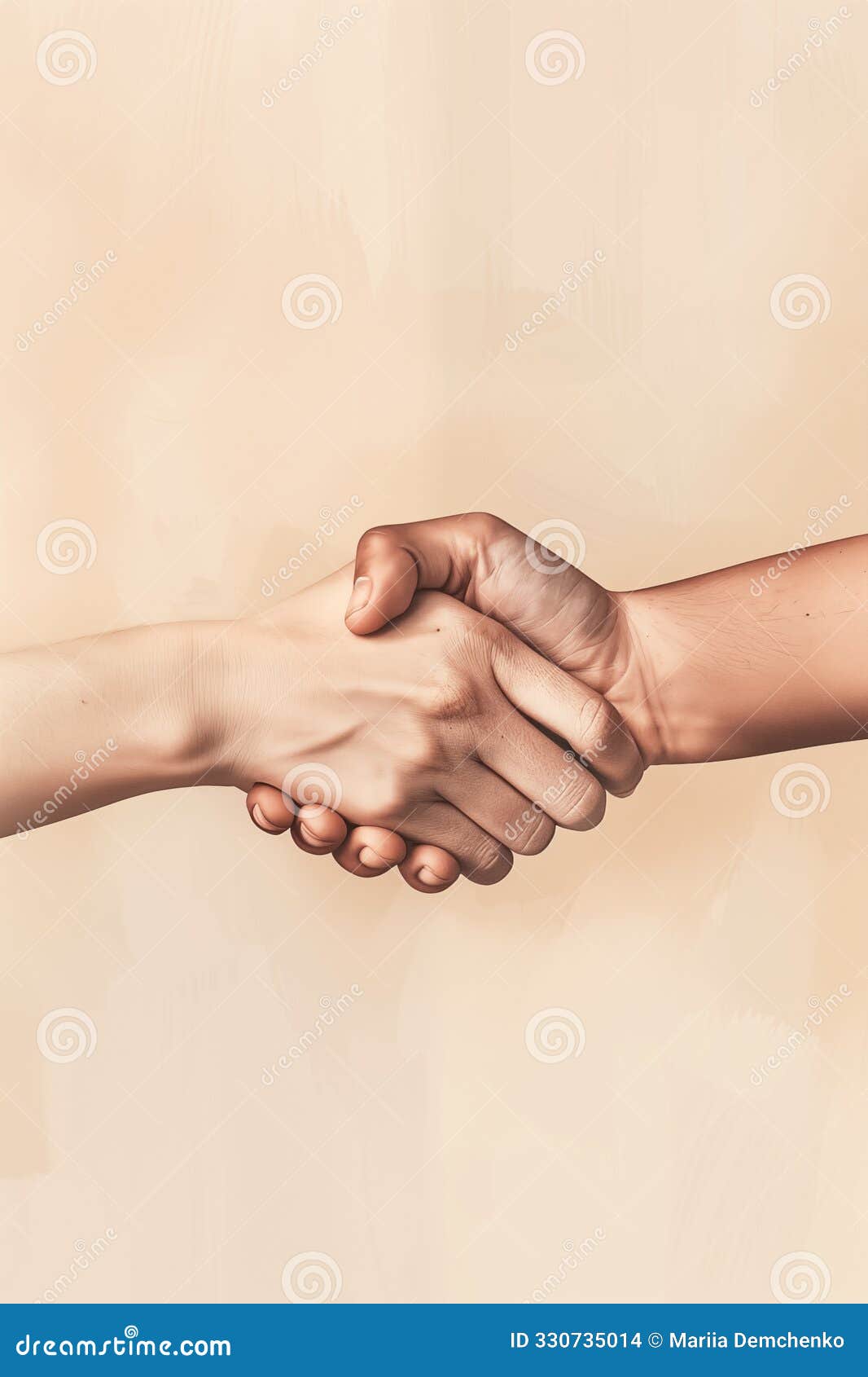 Handshake between Two People on Light Background Stock Photo - Image of ...