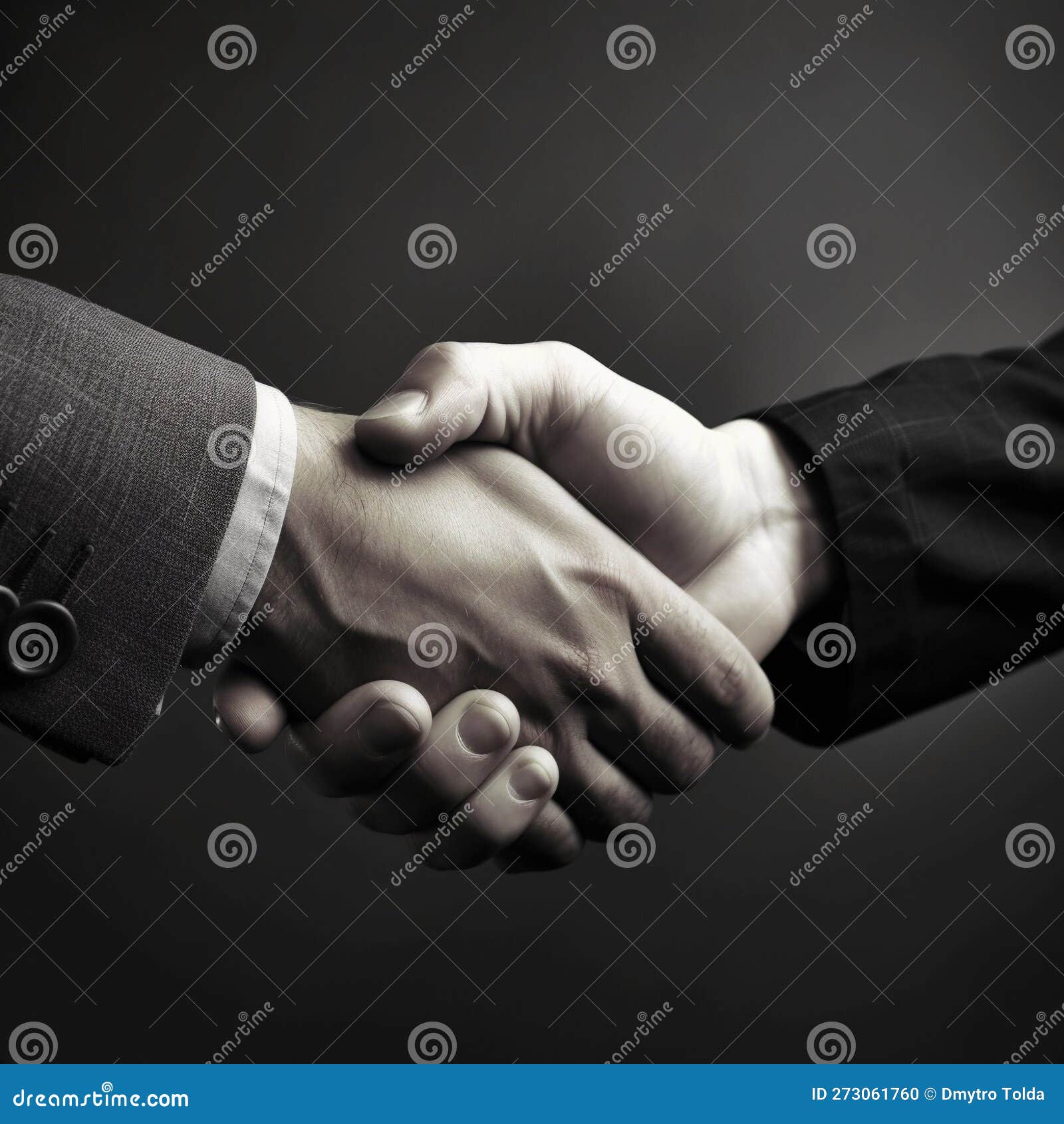 Handshake. Two White Men in Jackets Shaking Hands Stock Illustration ...