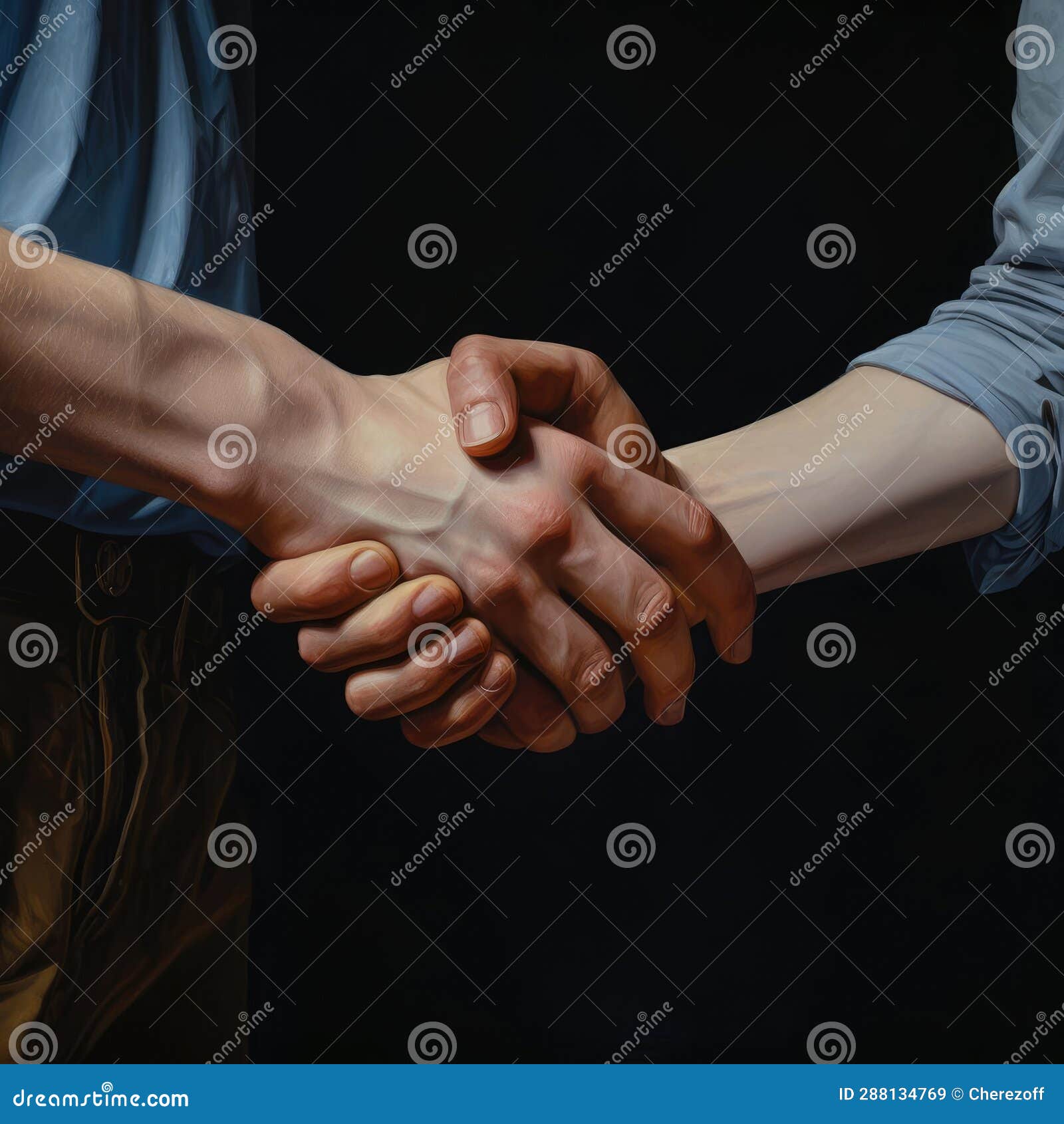 Handshake of two young men stock illustration. Illustration of ...