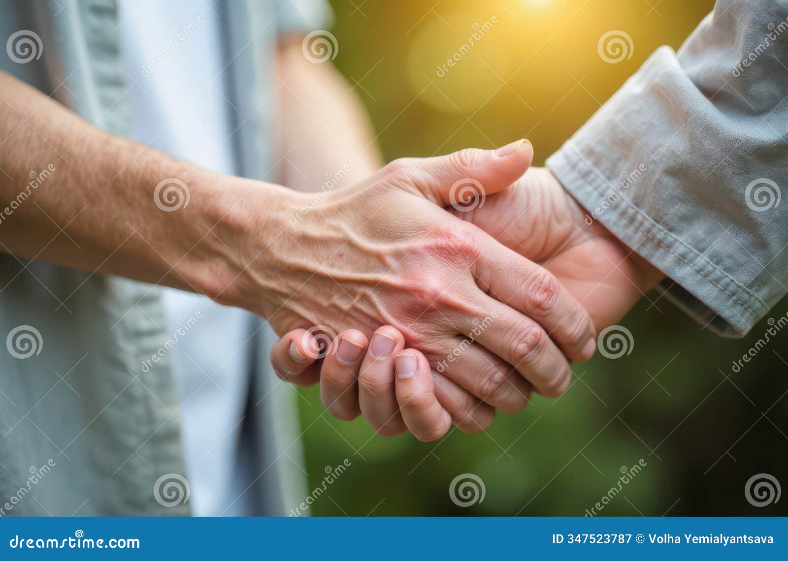 Handshake Under Sunlight: Symbol of Trust and Connection. Care Day ...
