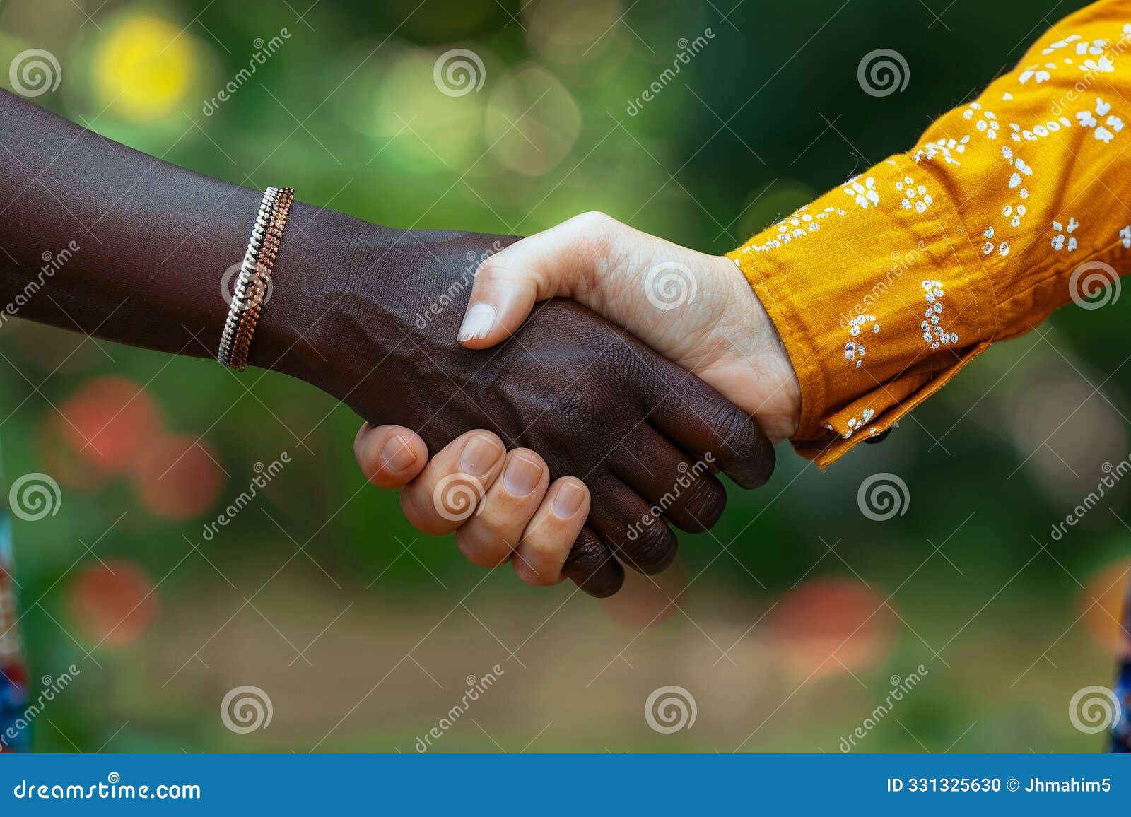 Handshake of Unity a Symbol of Harmony and Equality Stock Illustration ...
