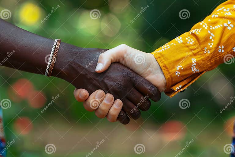 Handshake of Unity a Symbol of Harmony and Equality Stock Illustration ...