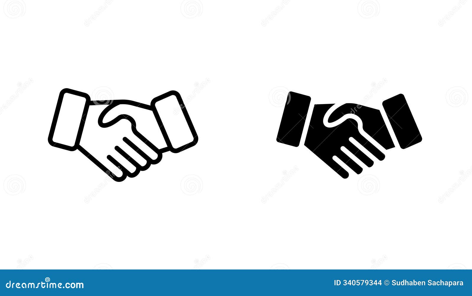 Handshake vecor icon set stock illustration. Illustration of line ...