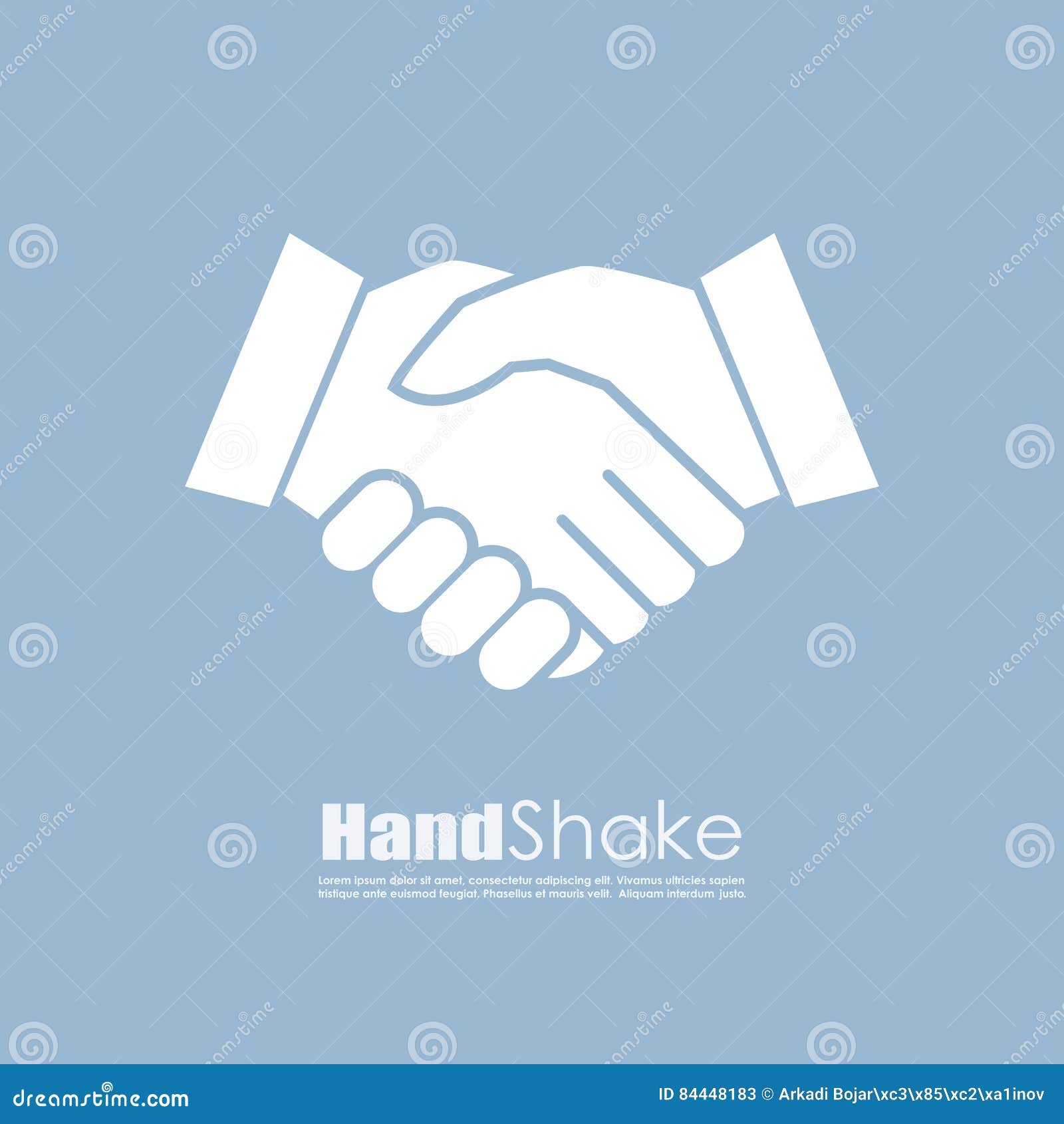 Handshake Vector Illustration Isolated On Checkered Background ...