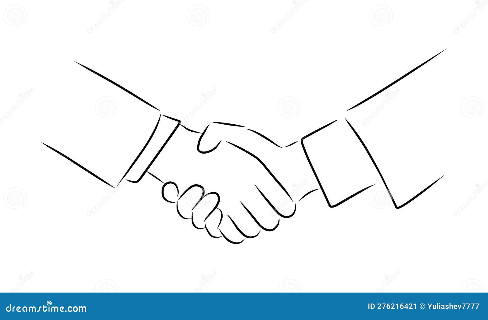 Handshake, Vector. Hand Drawn Sketch Stock Vector - Illustration of ...