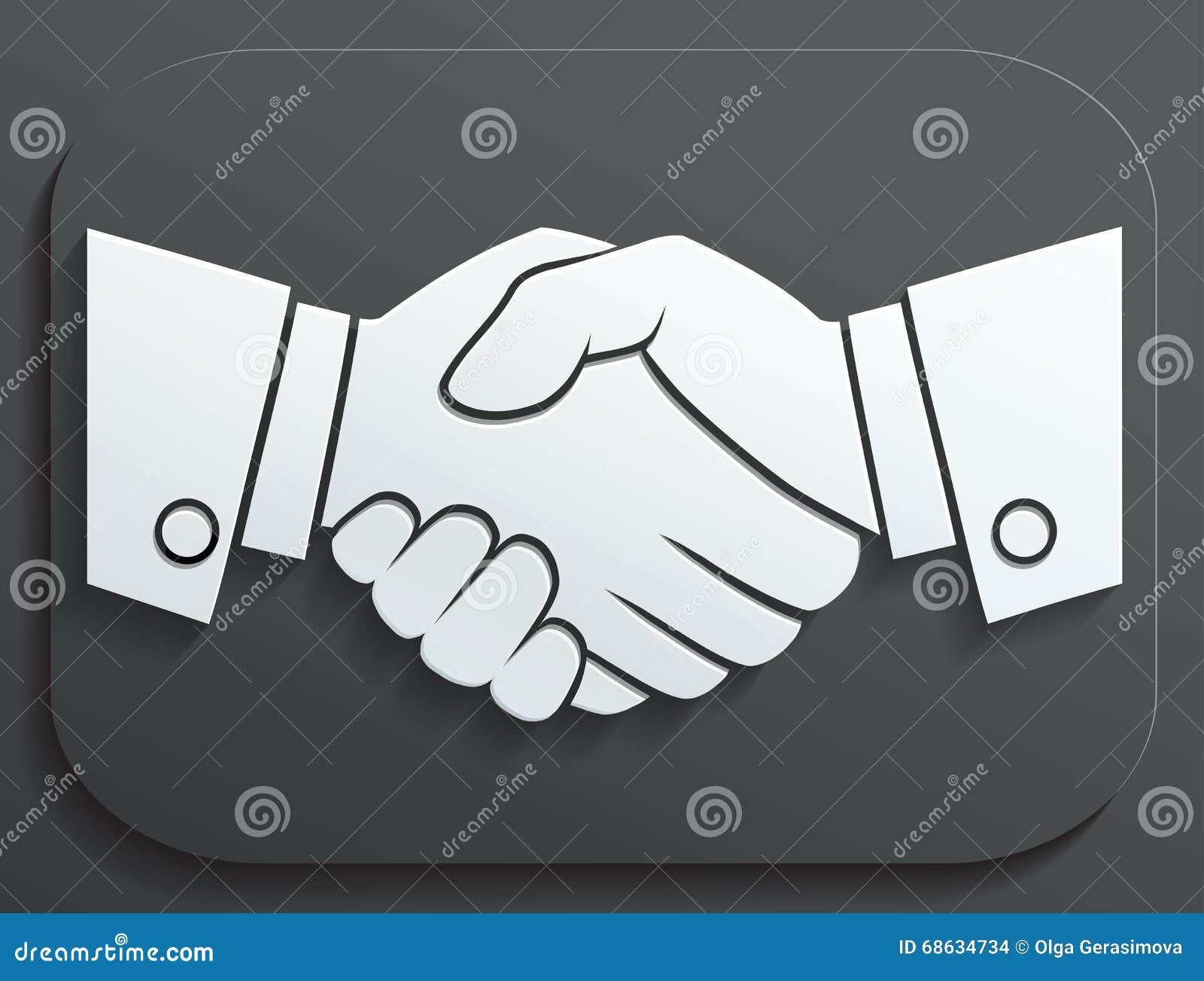 Handshake Vector Illustration On A White Background. Continuous Line ...