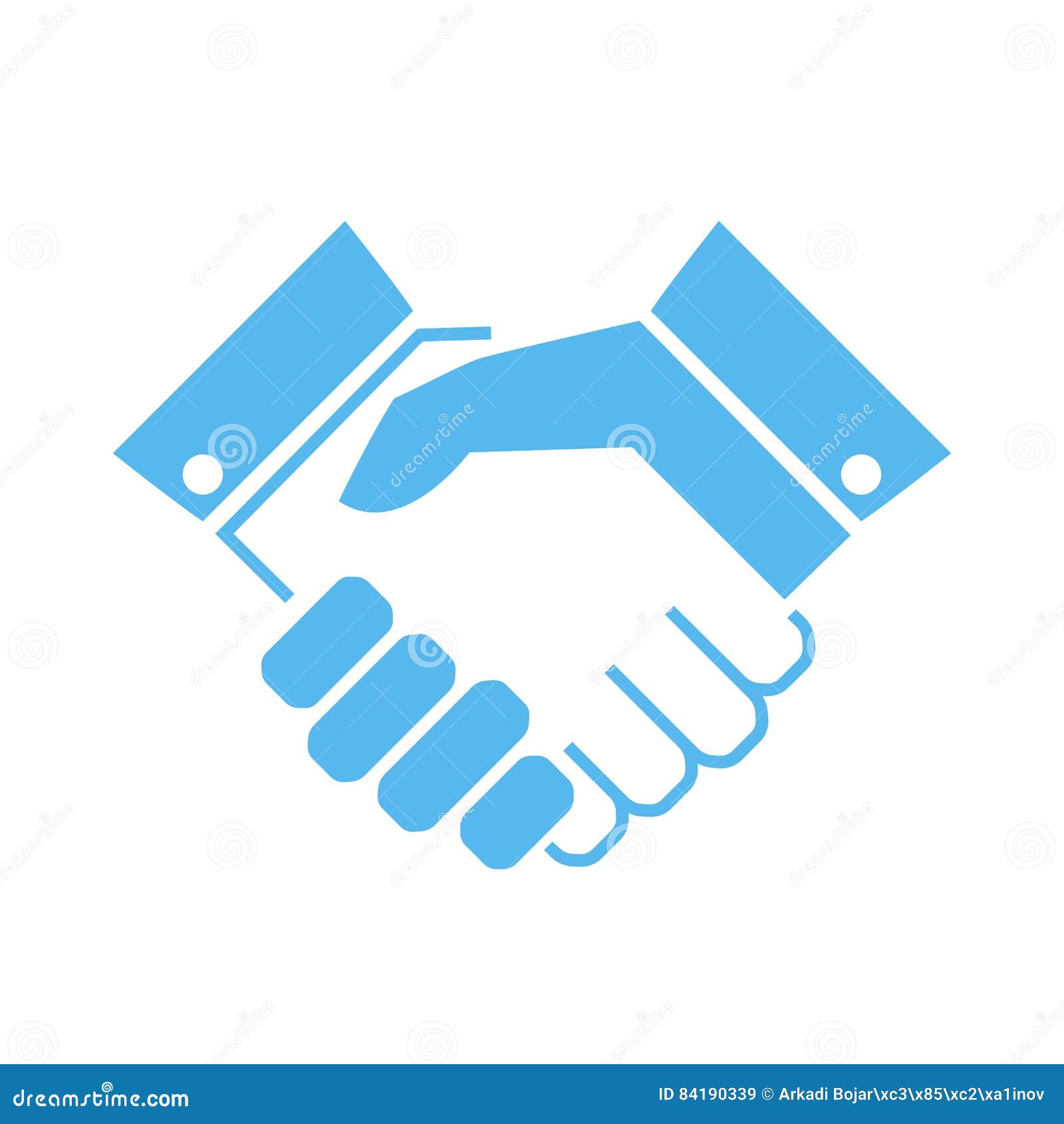 Handshake Vector Illustration Isolated On Checkered Background ...
