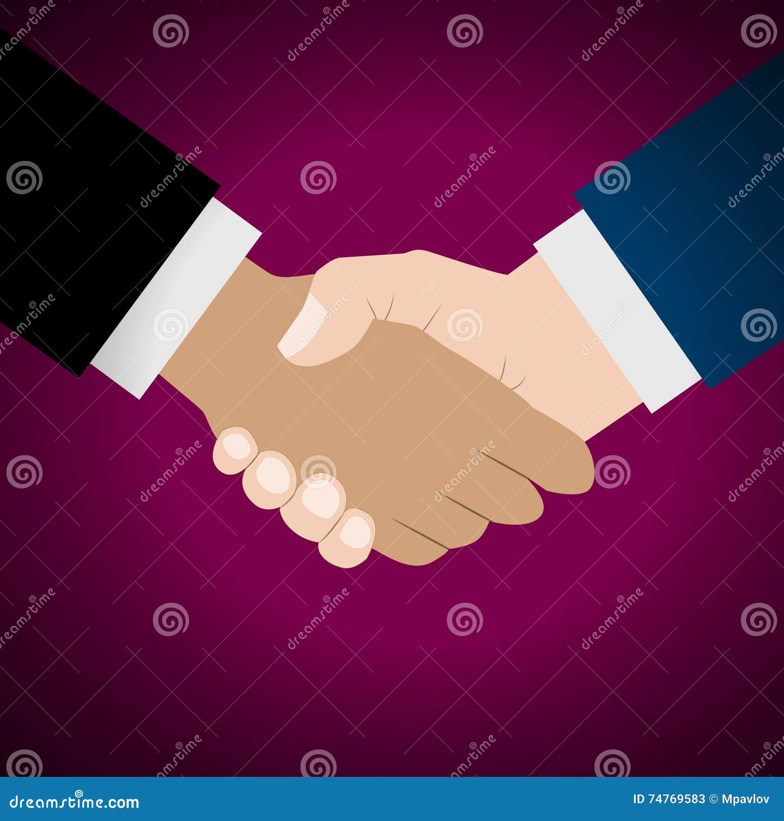 Handshake Vector Illustration Stock Vector - Illustration of greeting ...