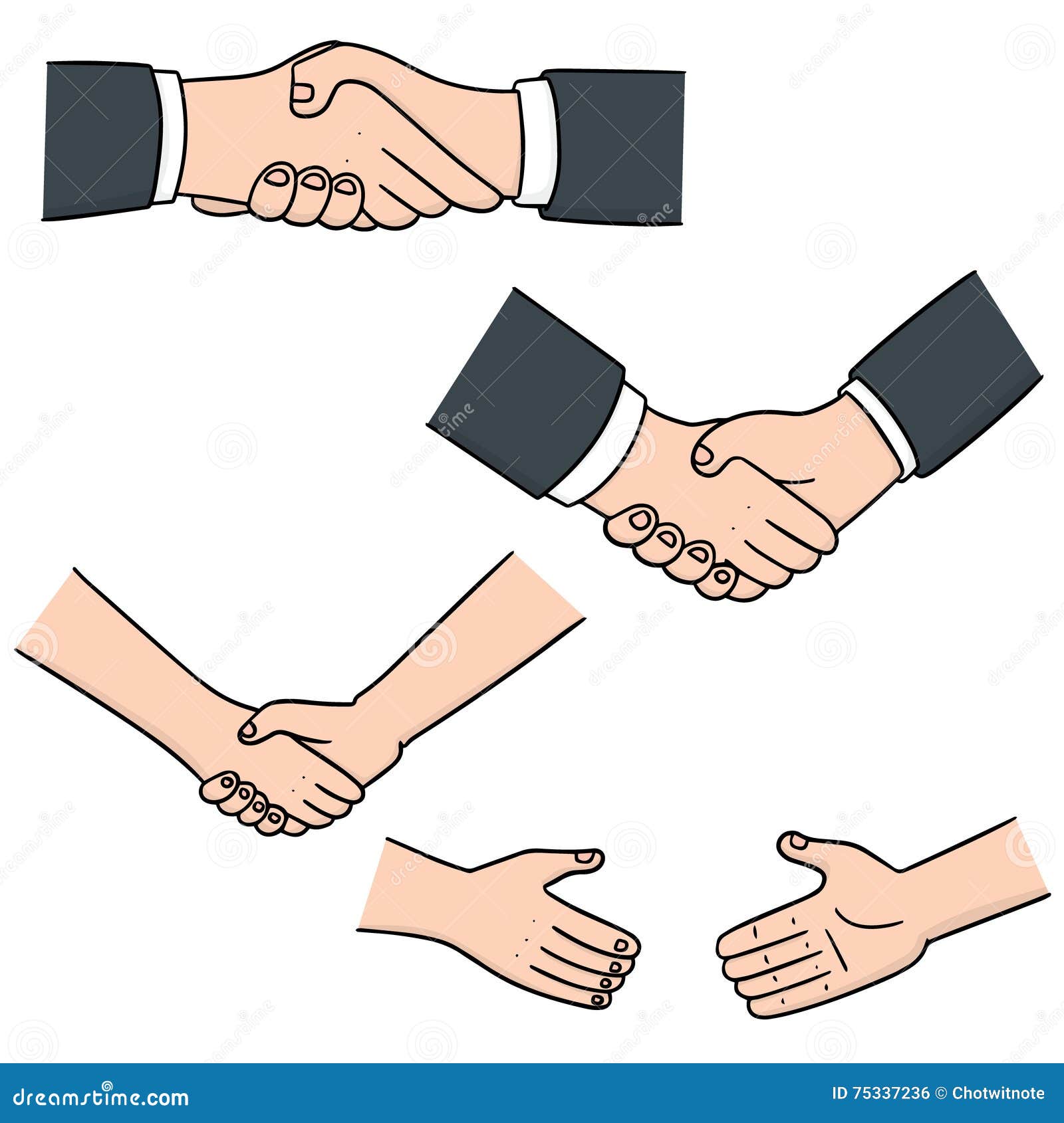 Handshake stock vector. Illustration of decorative, graphic - 75337236