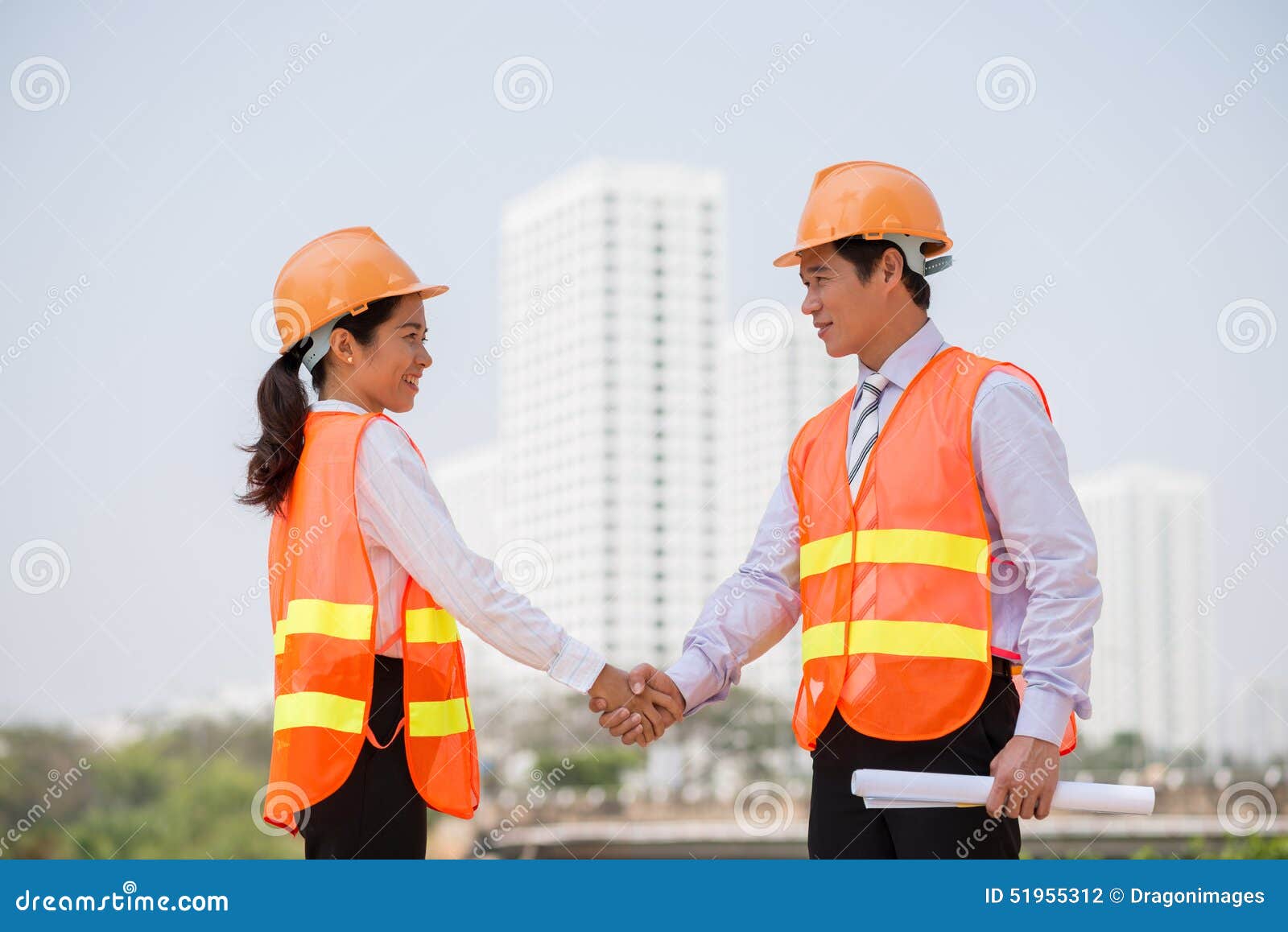 Handshake stock photo. Image of architect, industry, contractor - 51955312