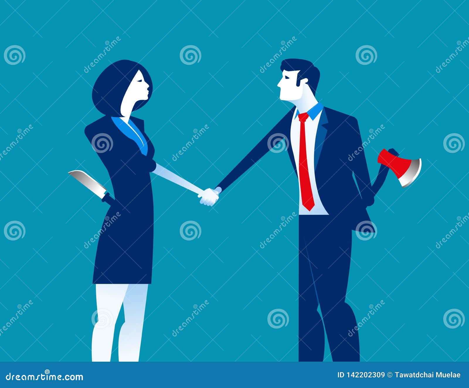 Handshake and Weapons. Business Partnership with Rivalry and Distrust ...