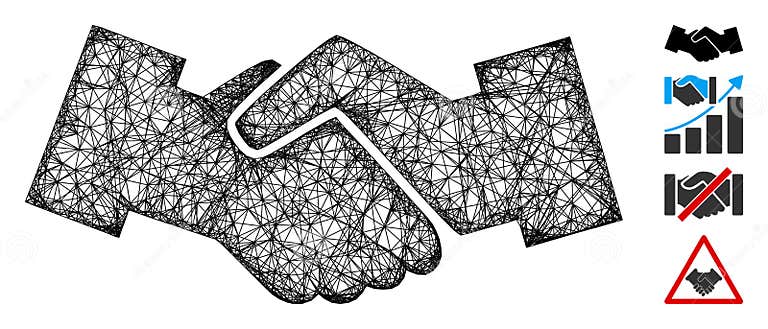 Handshake Web Vector Mesh Illustration Stock Illustration ...